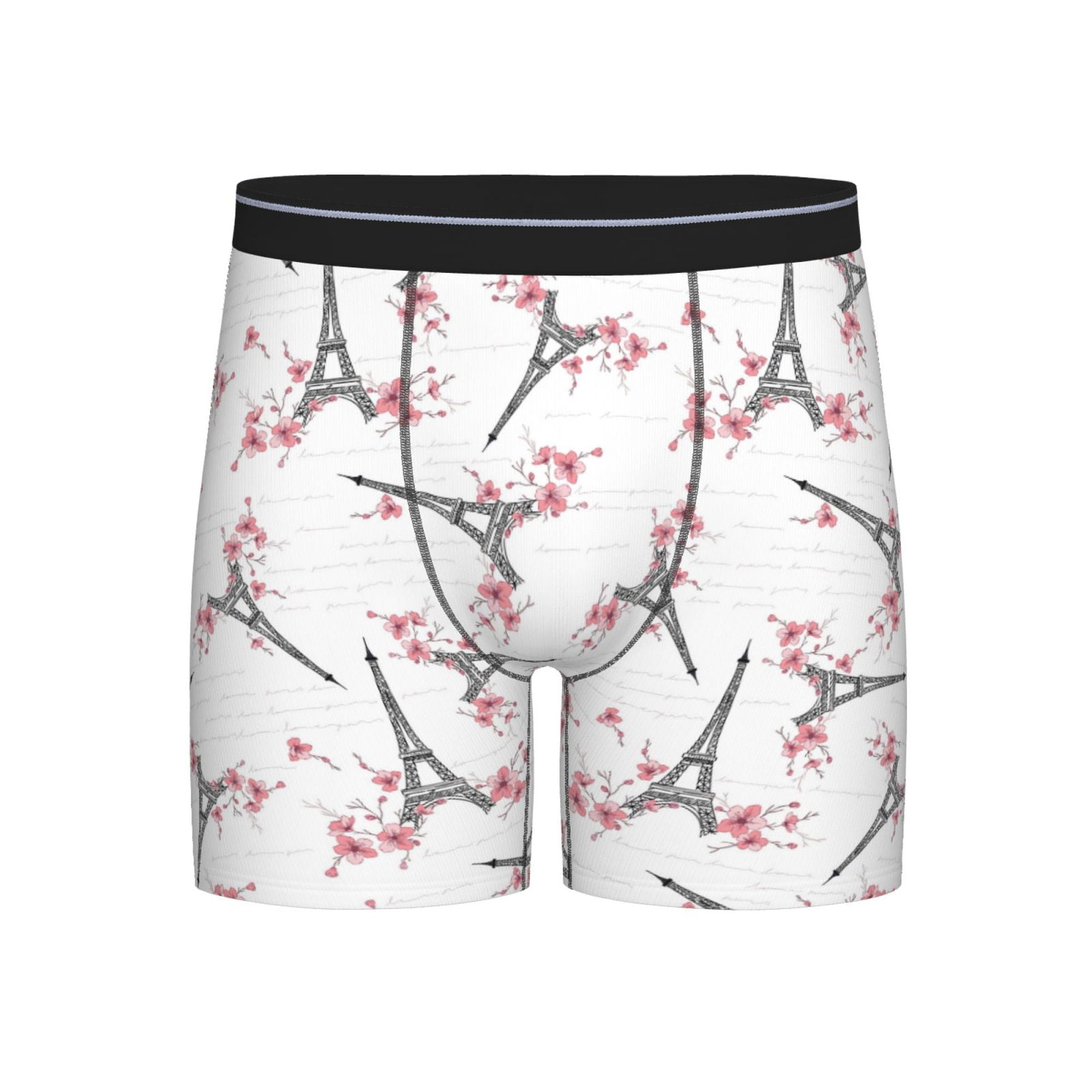 Mens Underwear Boxer Briefs, Flower Tower Soft And Breathable Long Mens ...