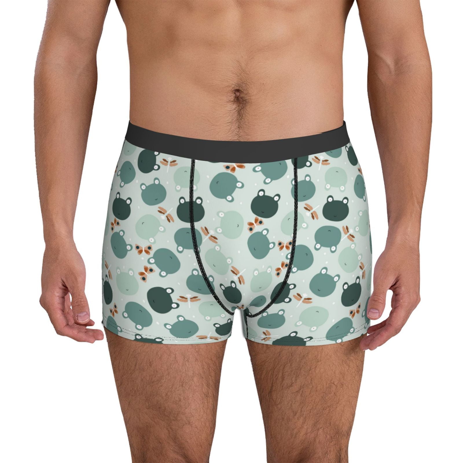 Mens Underwear Boxer Briefs - Frog And Dragonflies Breathable Soft Mens ...