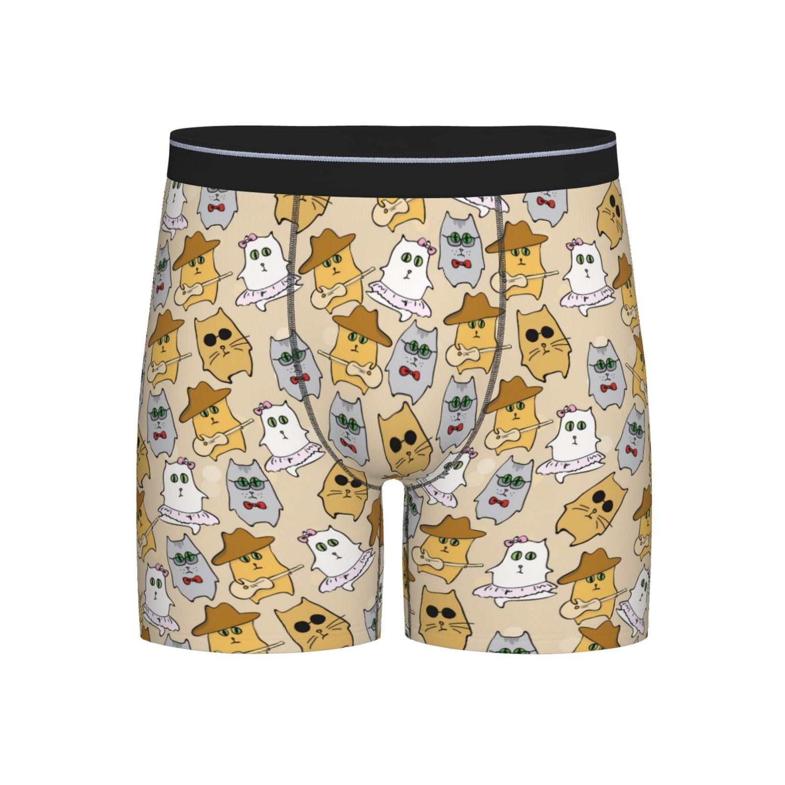 Mens Underwear Boxer Briefs - Funny Cat_A Soft And Breathable Long Mens ...