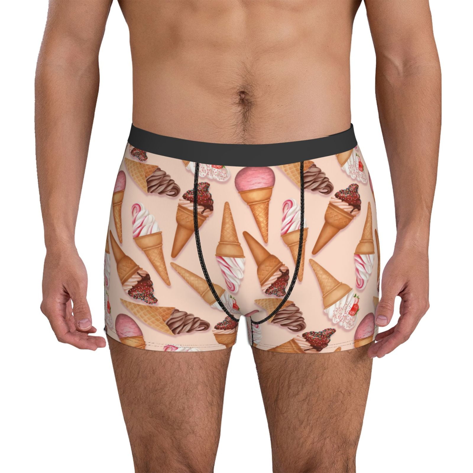 Mens Underwear Boxer Briefs - Ice Cream No.J9012 Comfort Breathable men's boxer briefs with Flex ...