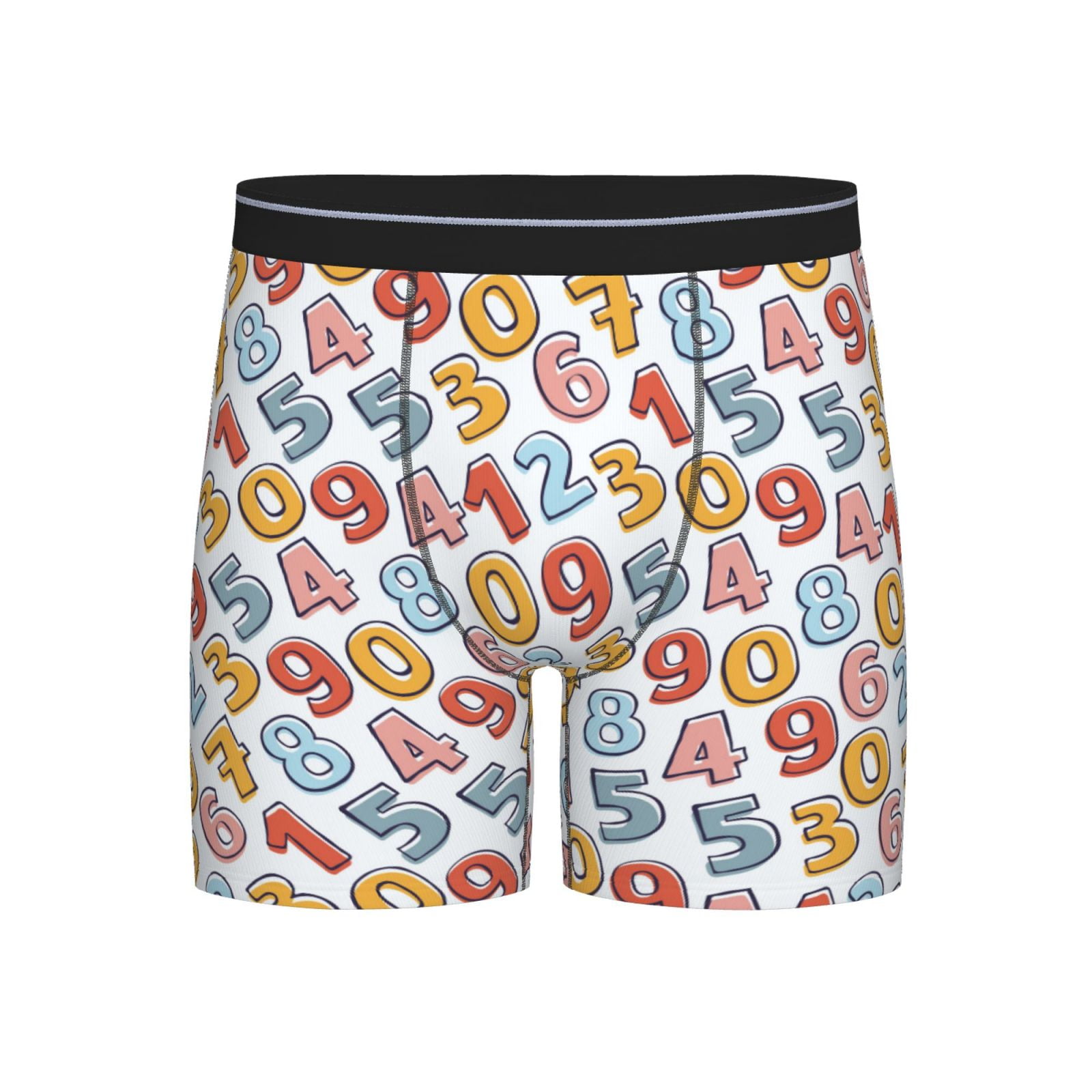 Mens Underwear Boxer Briefs - Math Numbers Colors Soft And Breathable ...