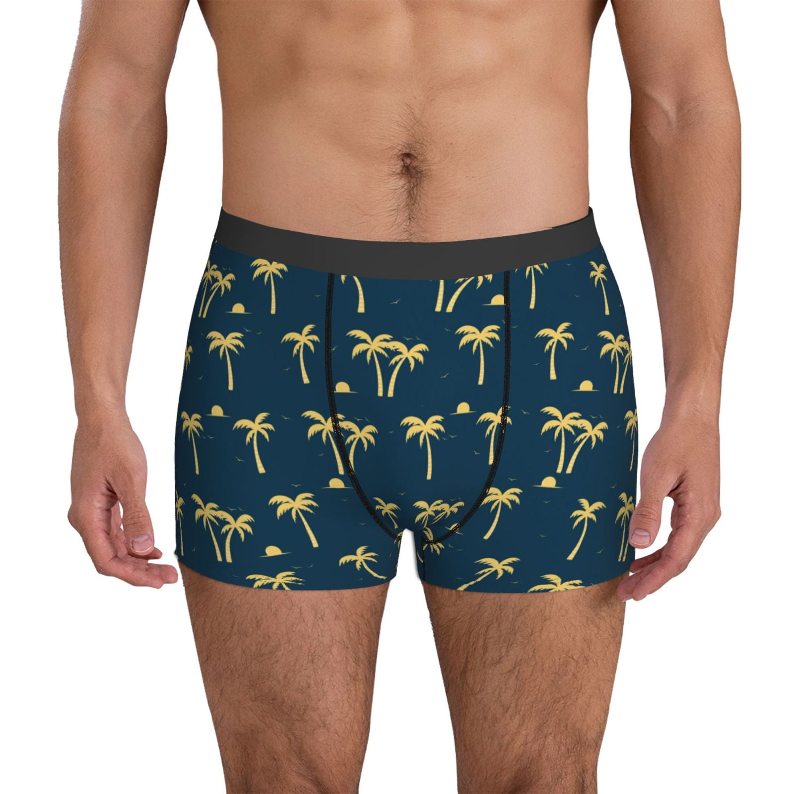 Mens Underwear Boxer Briefs Palm tree_AK Soft Stretch Boxer Shorts ...