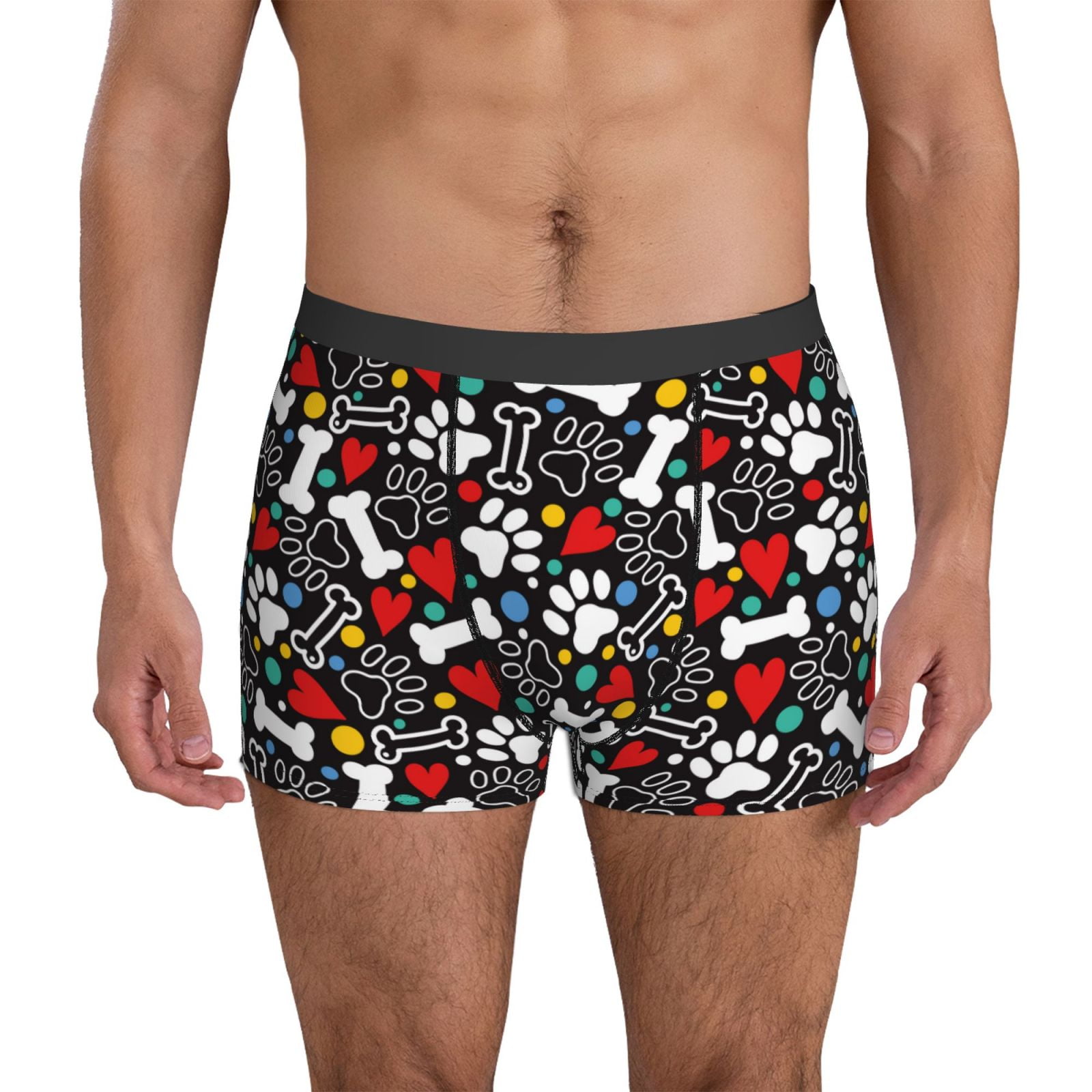 Mens Underwear Boxer Briefs - Paw And Bones Comfort Breathable men's ...