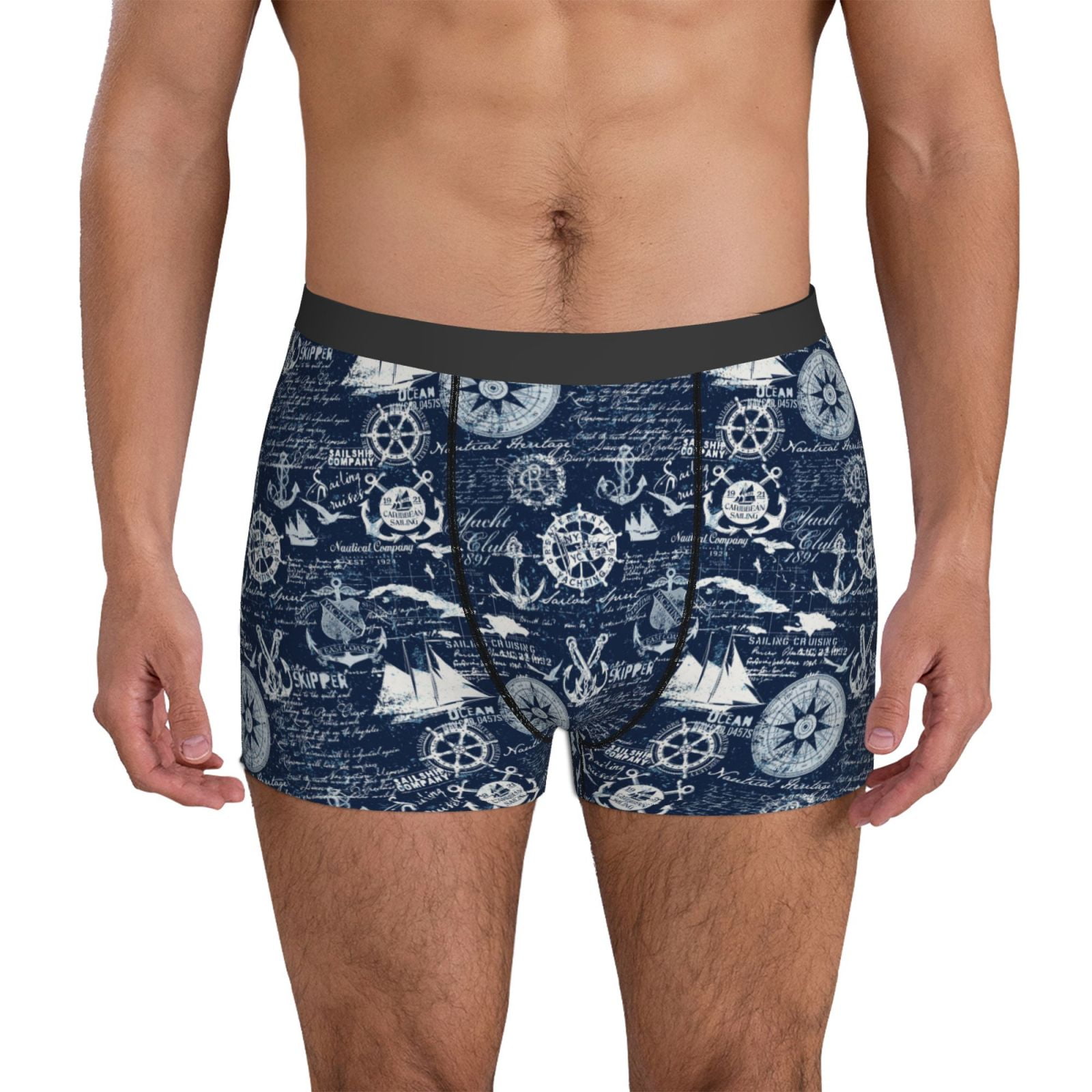 Mens Underwear Boxer Briefs - Sailing Cruises Nautical Comfort ...