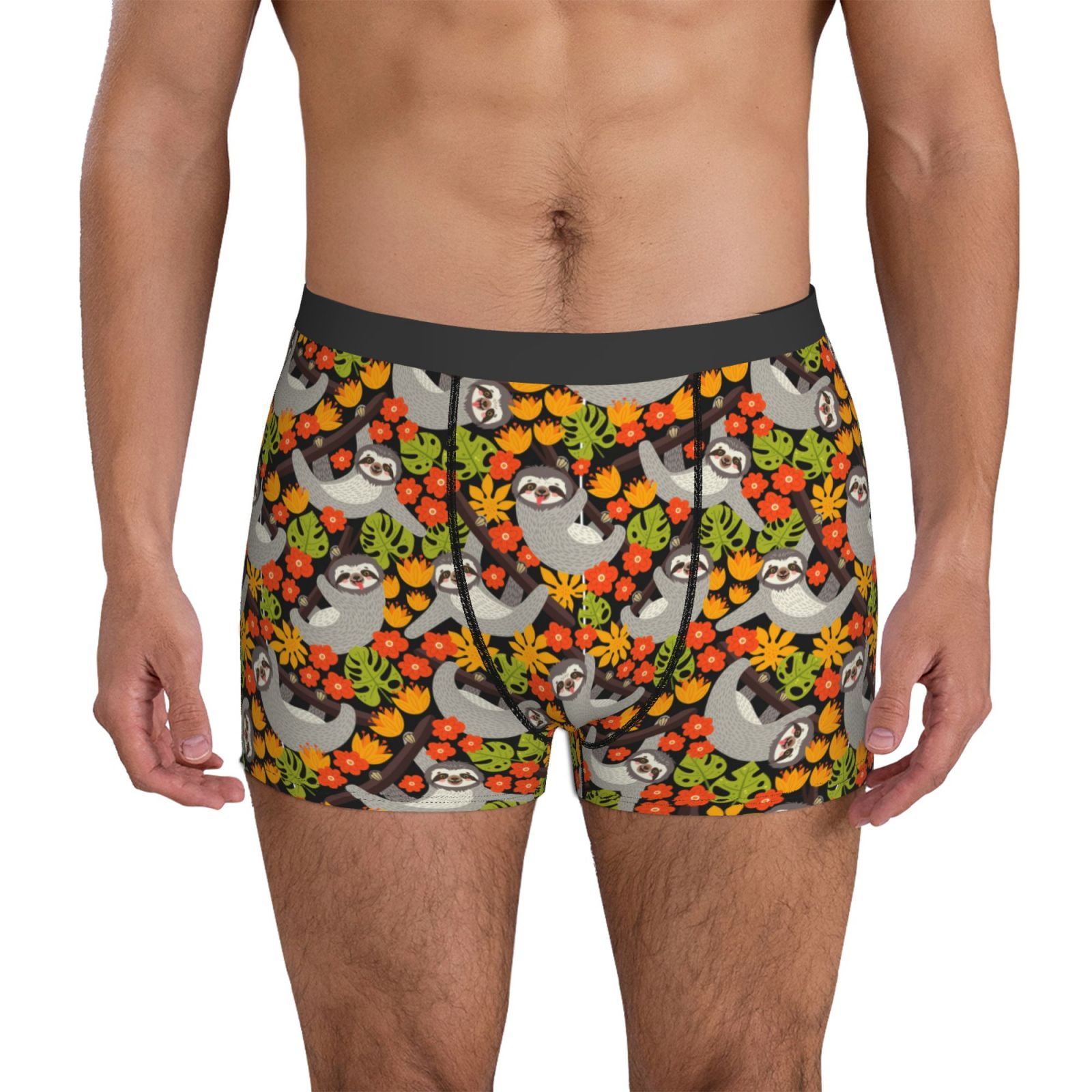 Mens Underwear Boxer Briefs - Sloth on the Branch Comfort Breathable ...