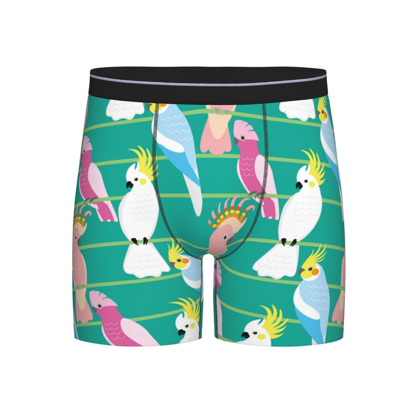 Mens Underwear Boxer Briefs - Striped Cartoon Cute Parrot Soft And ...