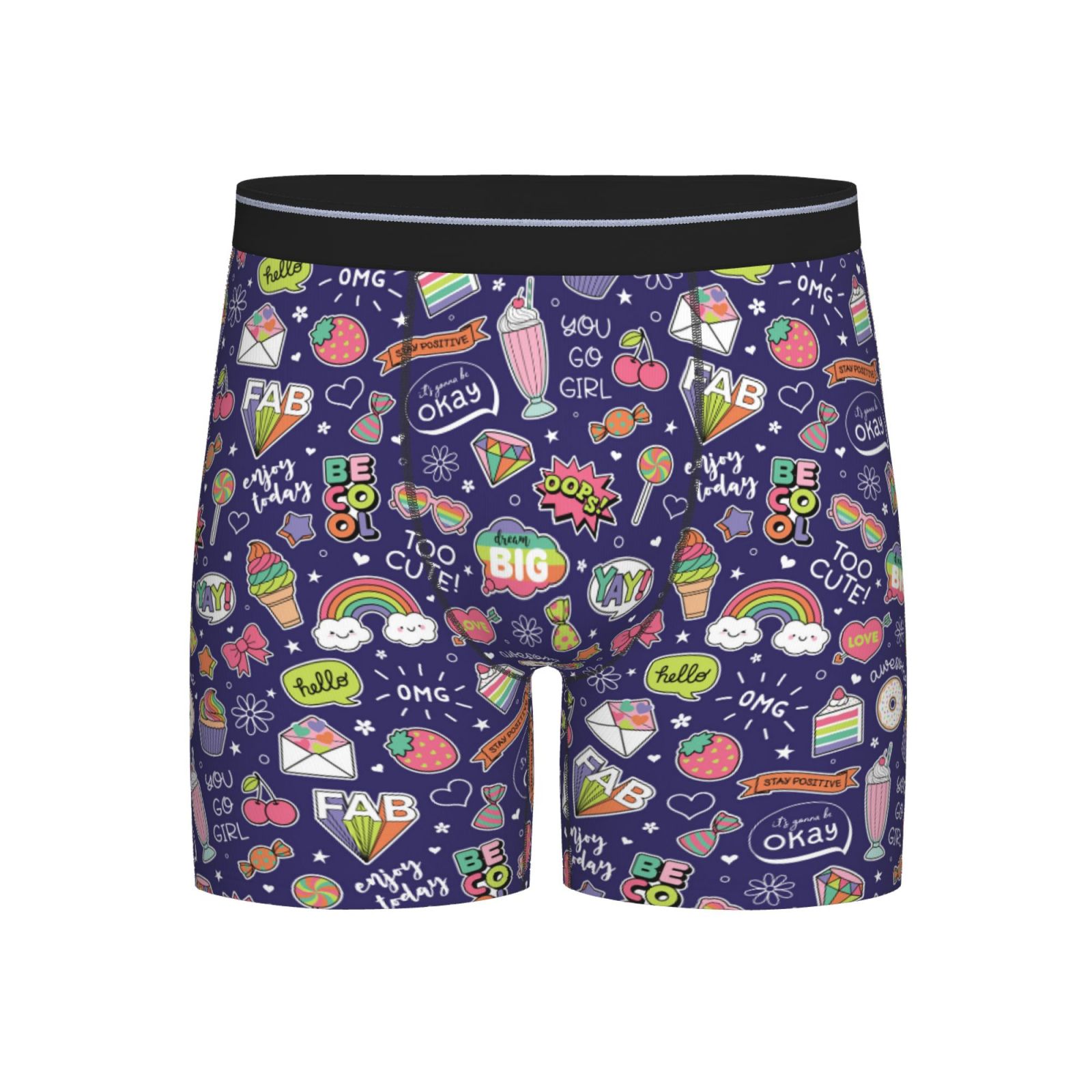 Mens Underwear Boxer Briefs - Summer Cute Starwberry Ice Cream Soft And ...