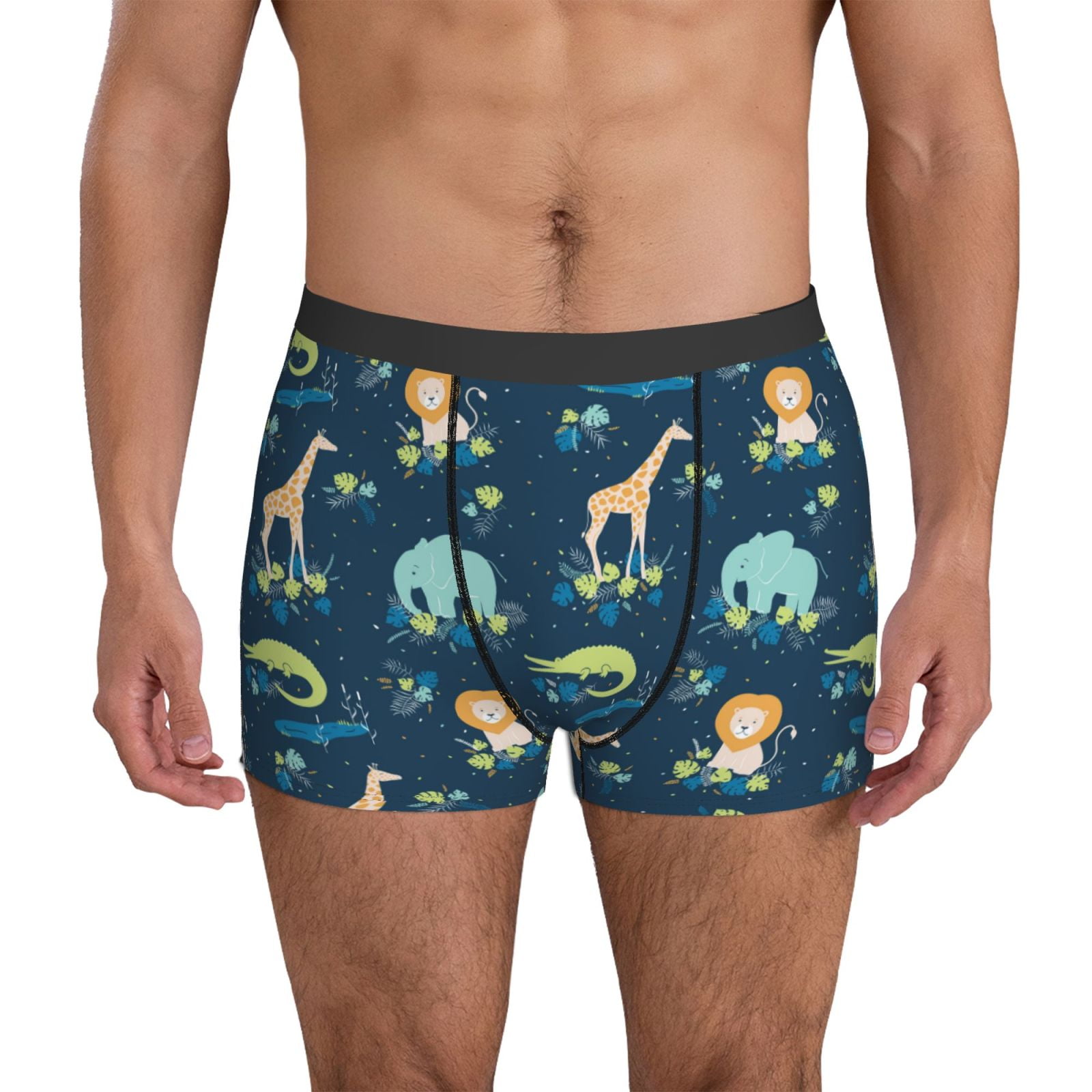Mens Underwear Boxer Briefs - Tropical Animals Breathable Soft Mens ...