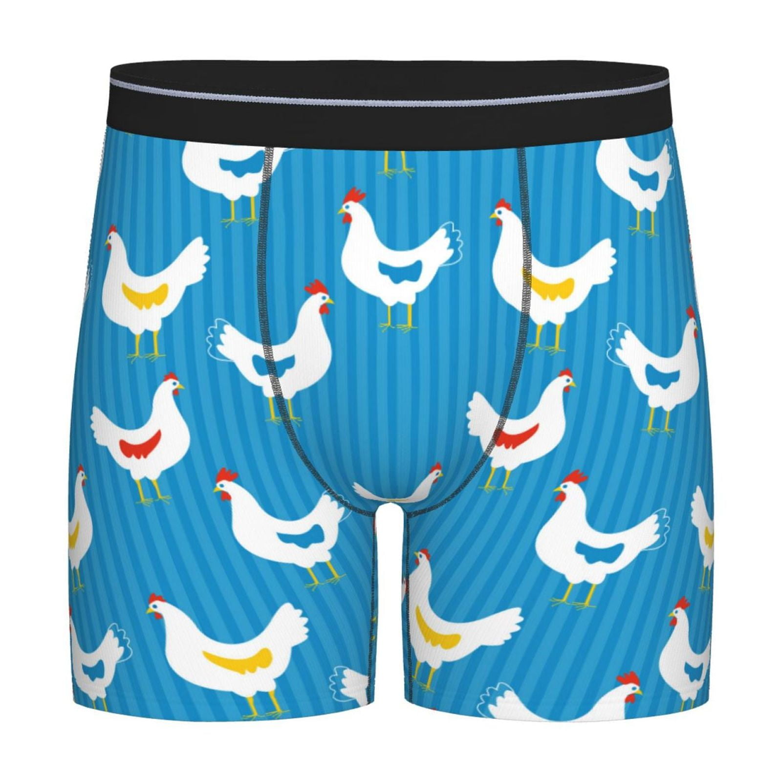 Mens Underwear Boxer Briefs - Unique Cute Chicken Blue Soft And ...