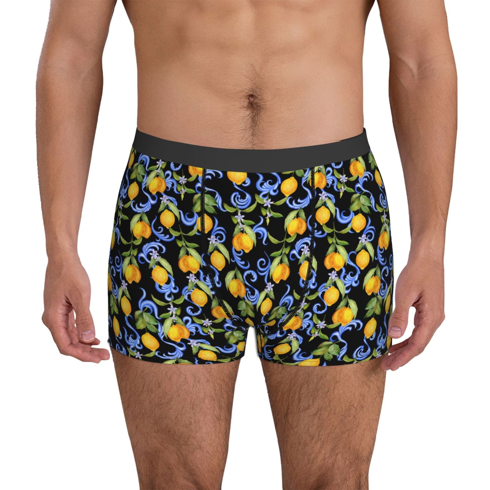 Mens Underwear Boxer Briefs - Yellow lemons sicilian style Comfort ...