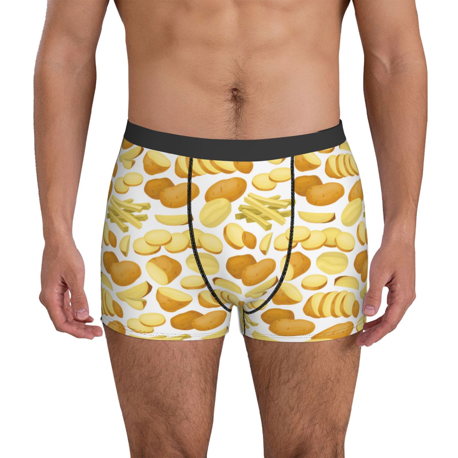Mens Underwear Boxer Briefs potato chips fries Soft Stretch Boxer ...