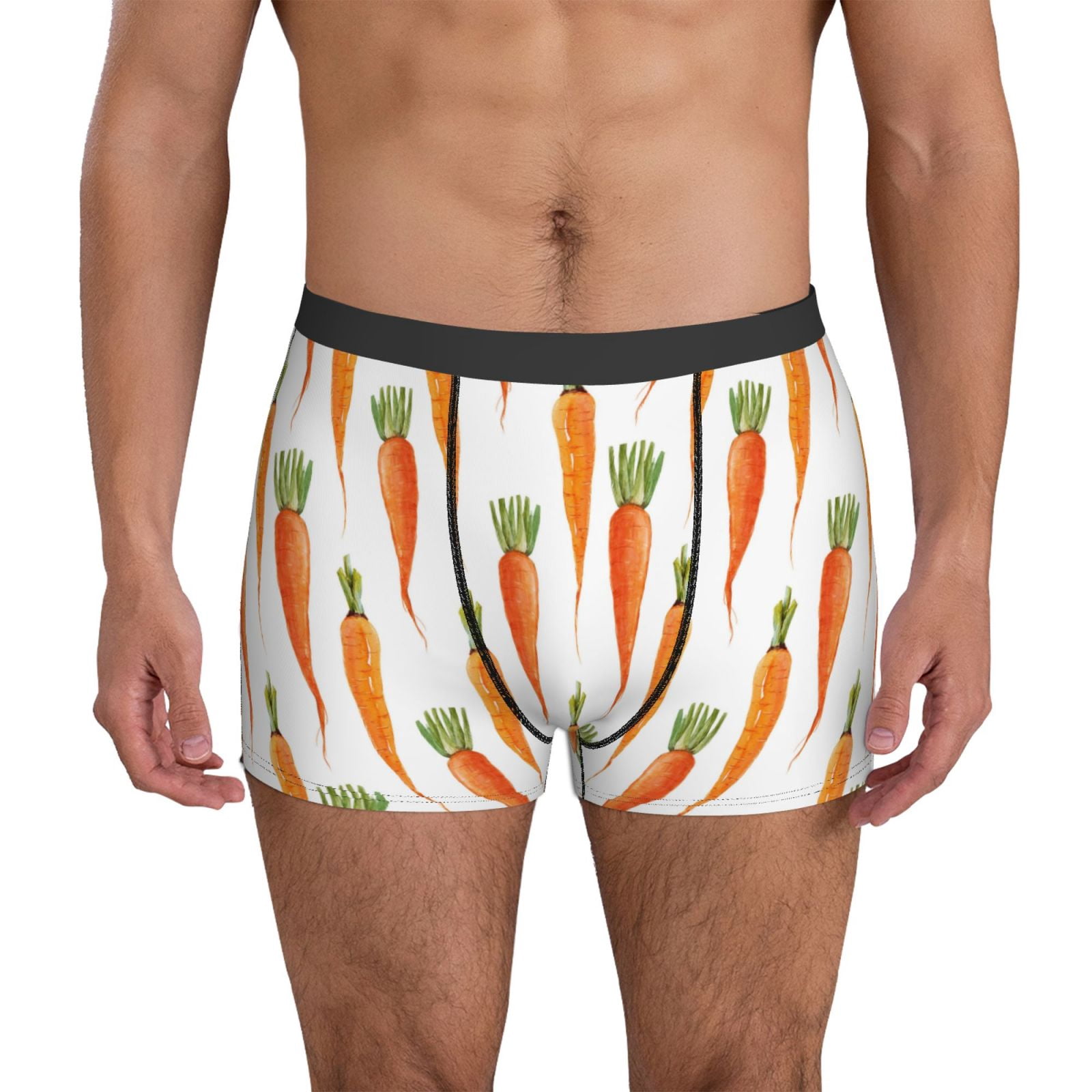 Mens Underwear Boxer Briefs - thin Carrot Print Comfort Breathable men ...