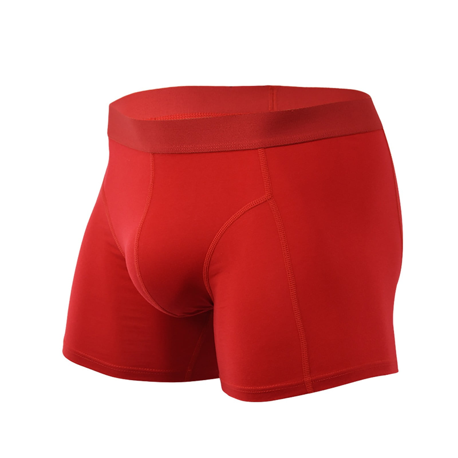 Mens Underwear Briefs Long Men's Solid Color Underwear Mid Waist Anti ...