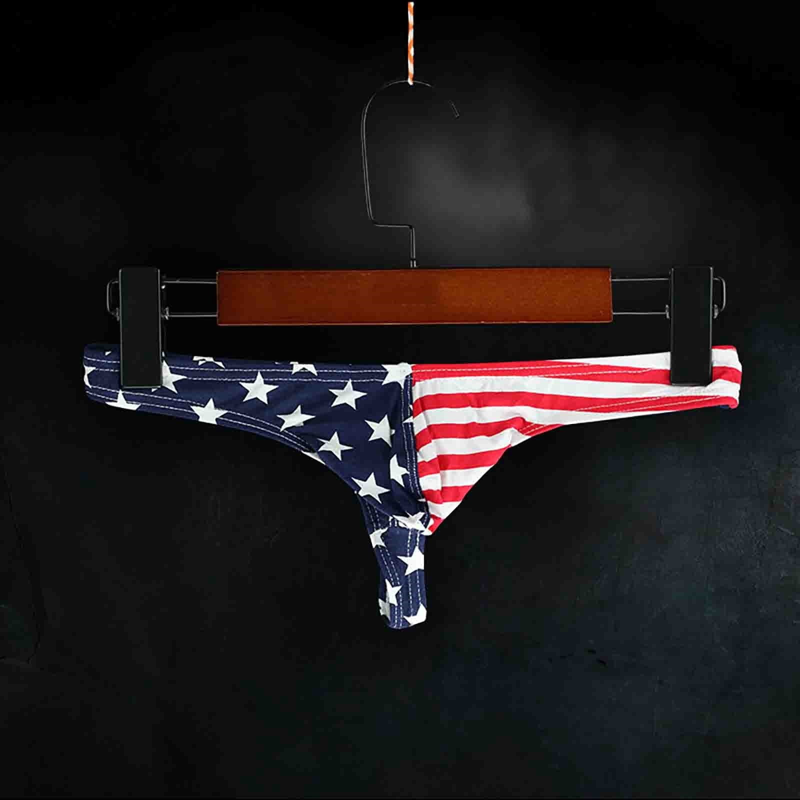 Mens Underwear Briefs Male Briefs Color Matching Independence Day Print ...