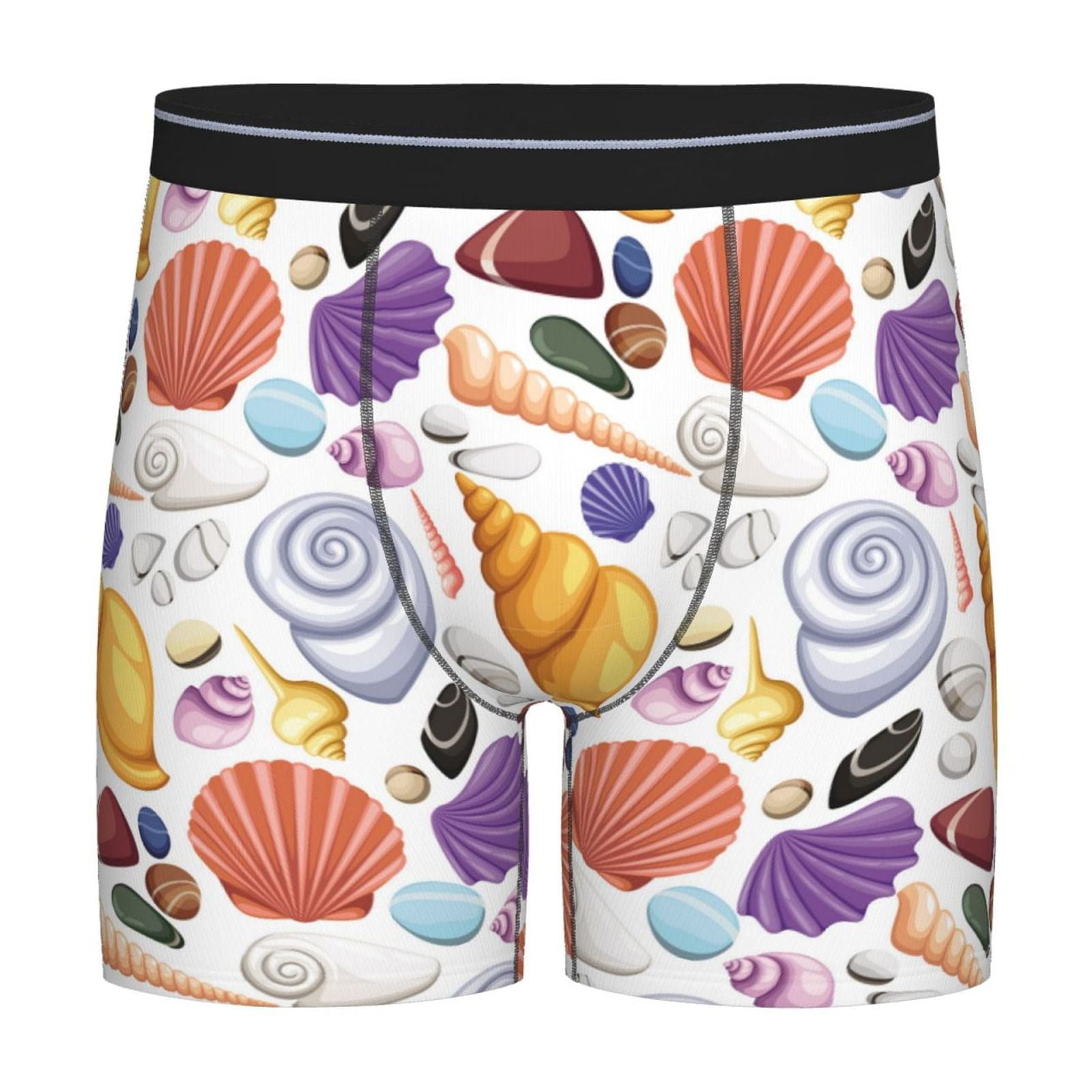 Mens Underwear, Cartoon Conch Shell Mens Underwear Boxer Briefs, Soft ...