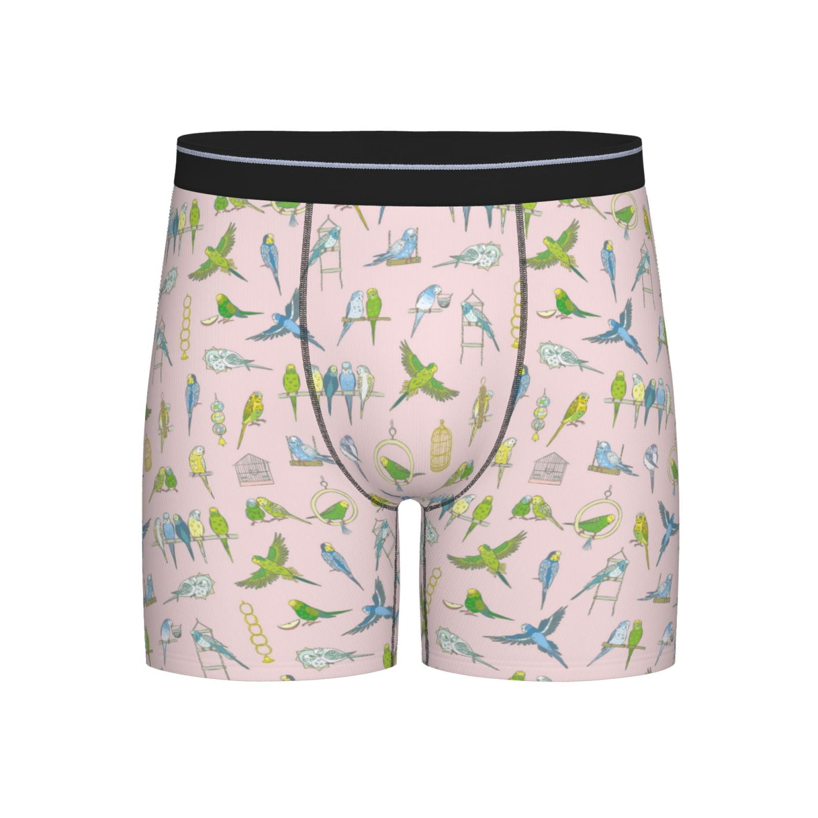 Mens Underwear, Cartoon Cute Parrots Mens Underwear Boxer Briefs, Soft ...