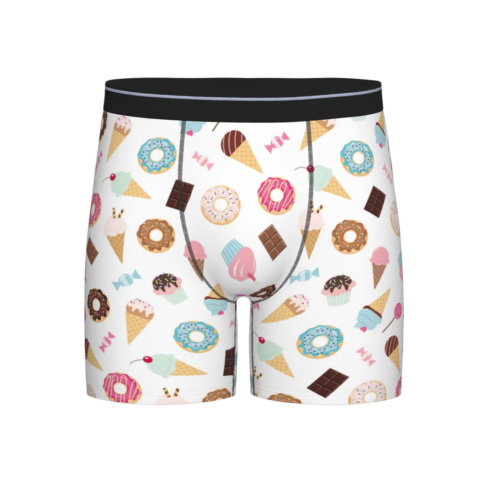 Mens Underwear, Cartoon Donut Ice Cream Candy Mens Underwear Boxer ...