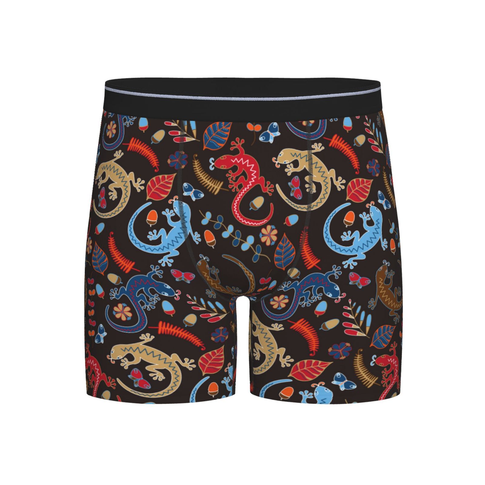 Mens Underwear, Cartoon Gecko Lizard Butterfly Mens Underwear Boxer ...