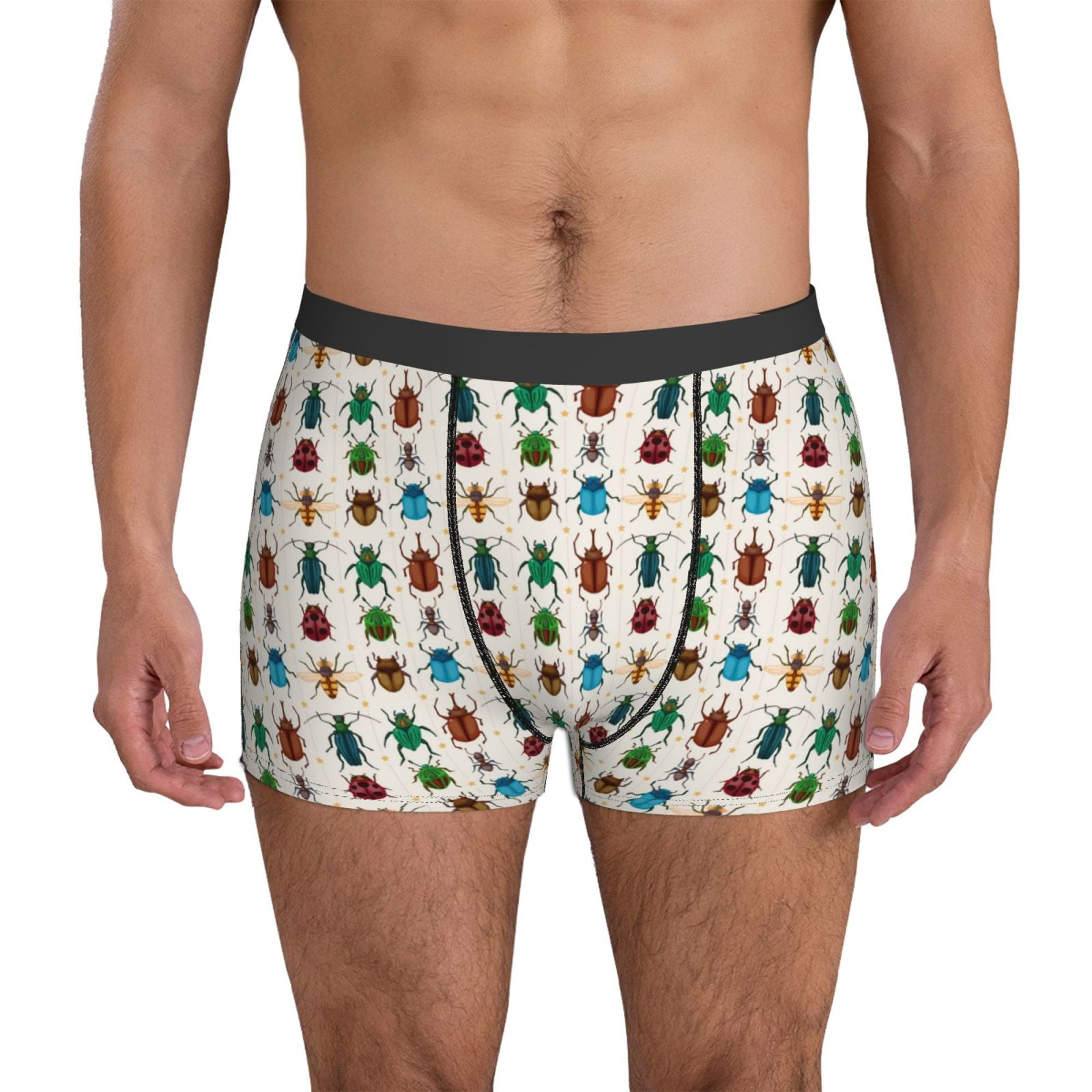 Mens Underwear - Cartoon Insects Breathable Stretch Boxers for Men ...