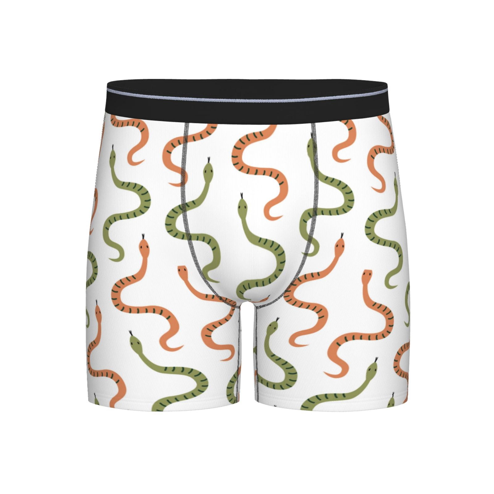Mens Underwear, Cartoon Simple Cute Snake Mens Underwear Boxer Briefs ...