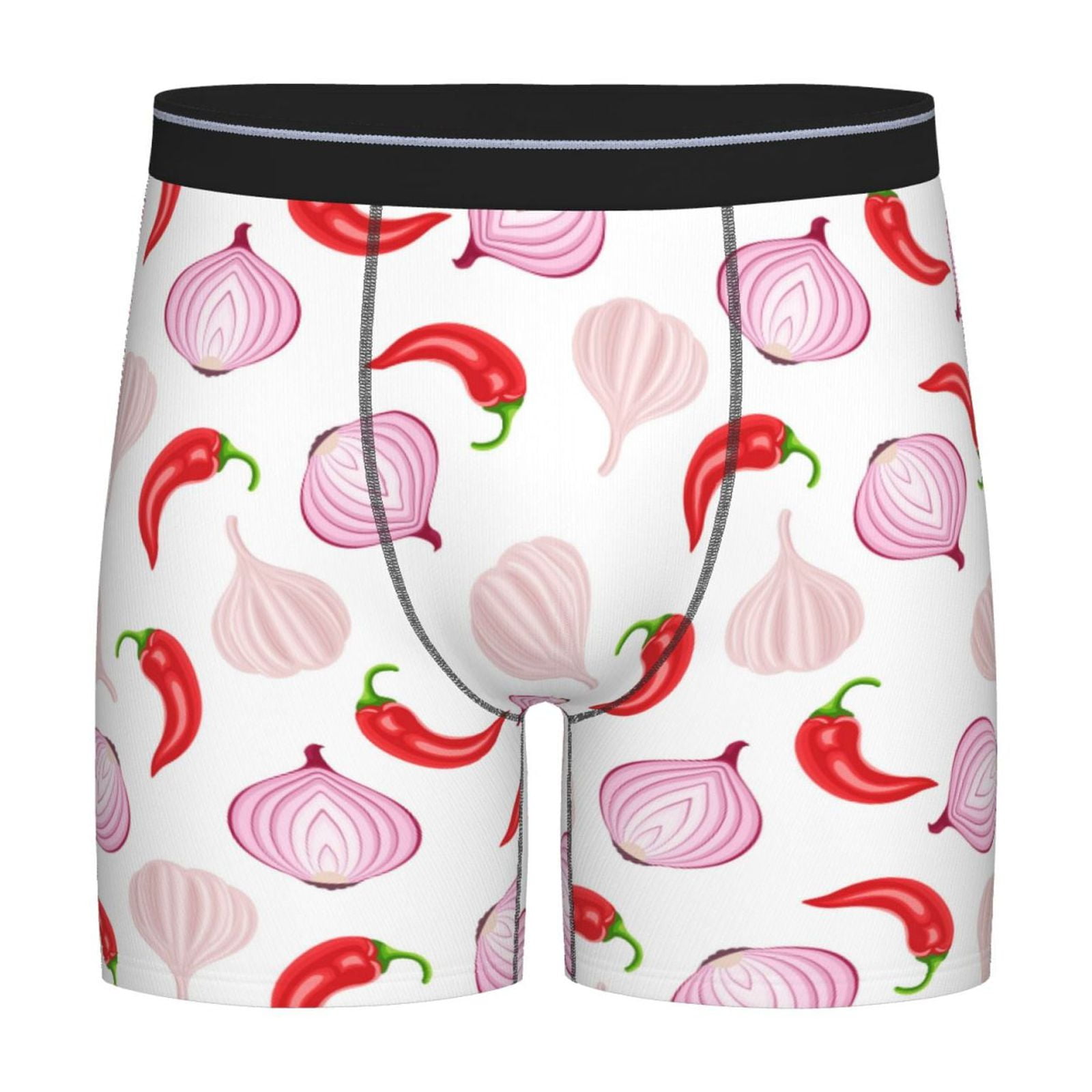 Mens Underwear, Chili Pepper Onion Garlic Mens Underwear Boxer Briefs ...