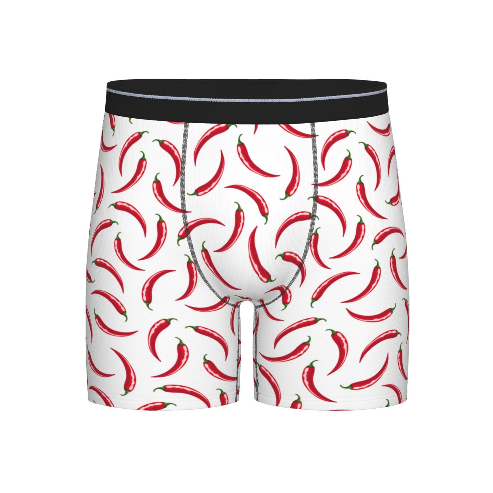 Mens Underwear, Chili Pepper Red Print Mens Underwear Boxer Briefs ...