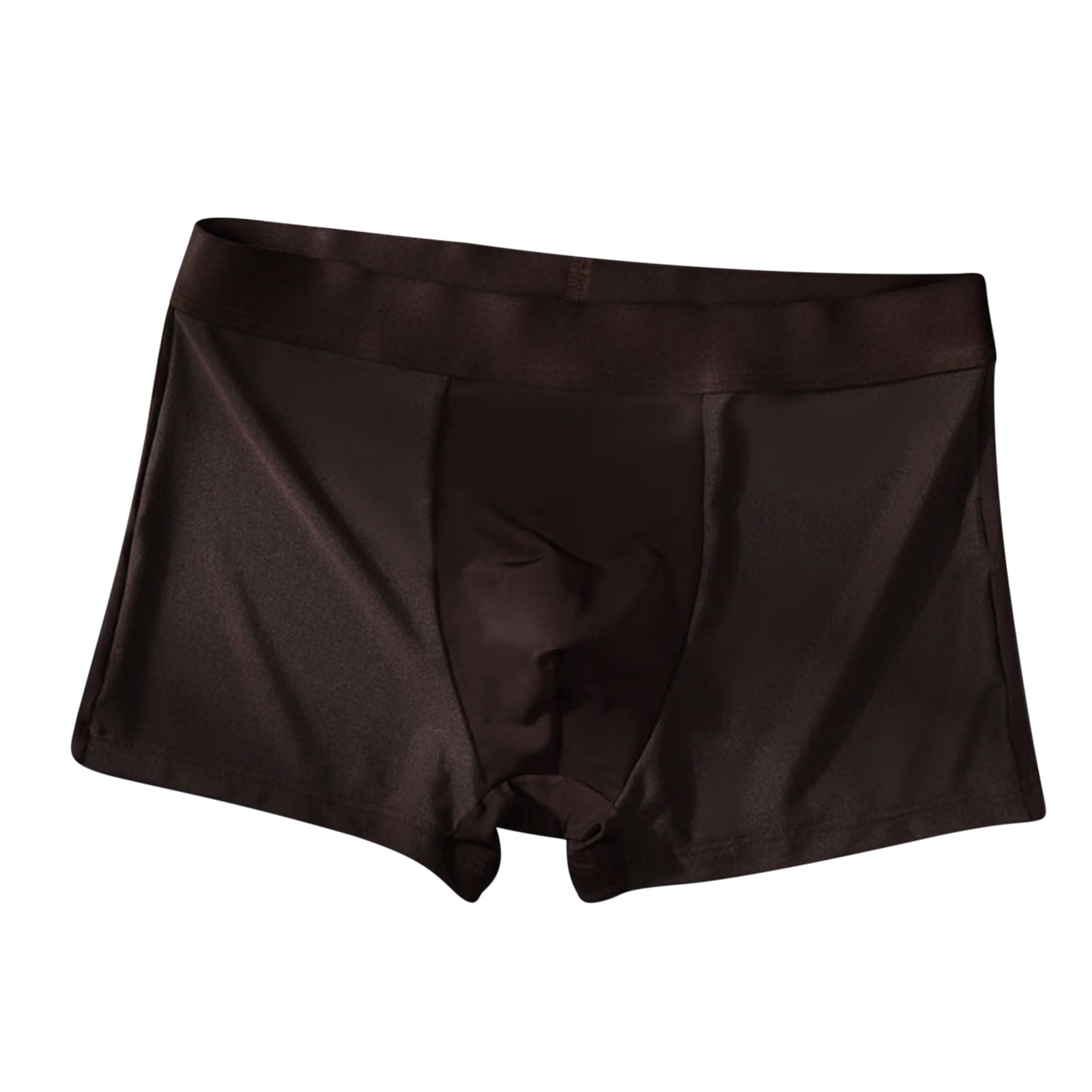 Mens Underwear Ice Silk Thin Style Traceless Boxers Business Breathable ...