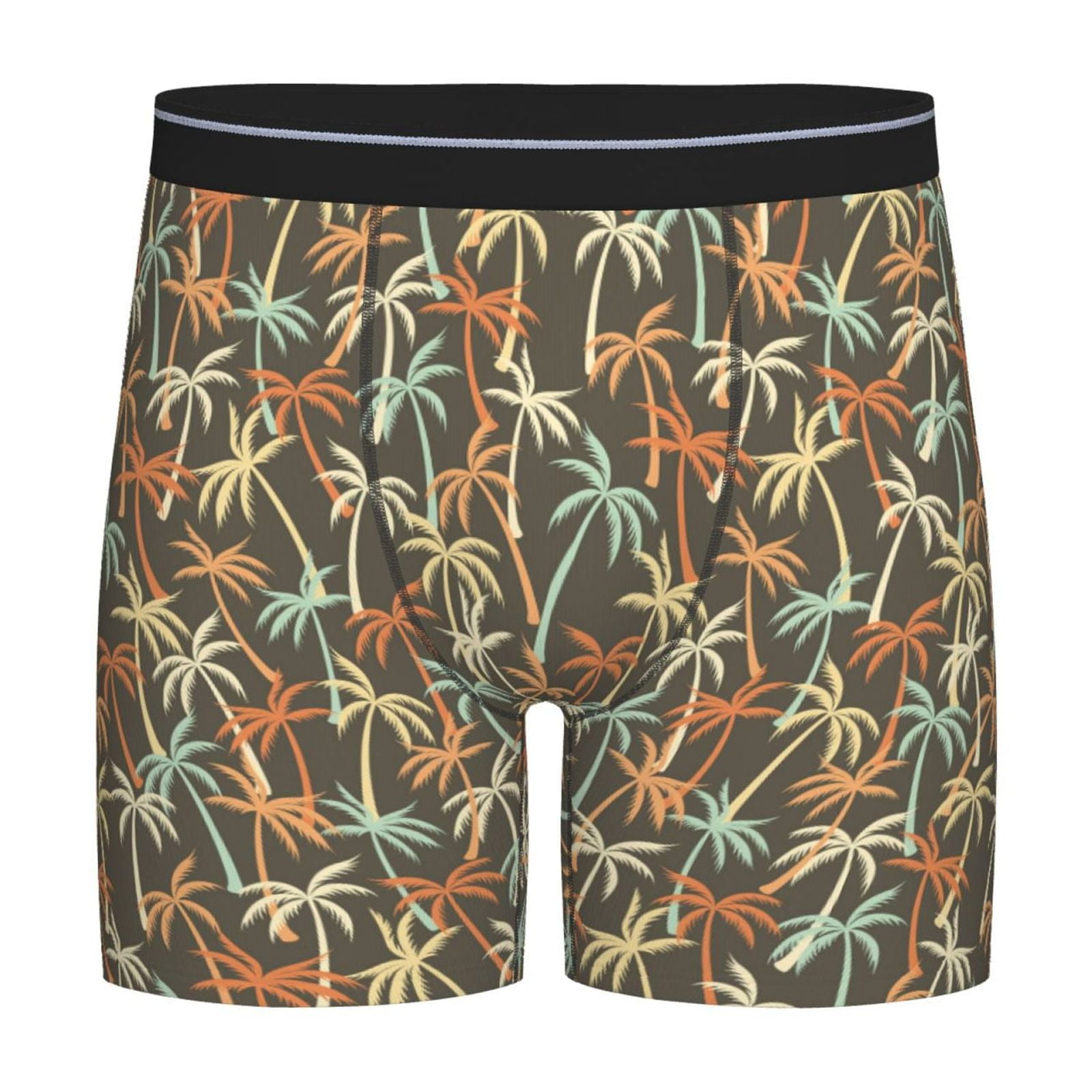 Mens Underwear, Coconutpalm Tree Pattern Mens Underwear Boxer Briefs ...