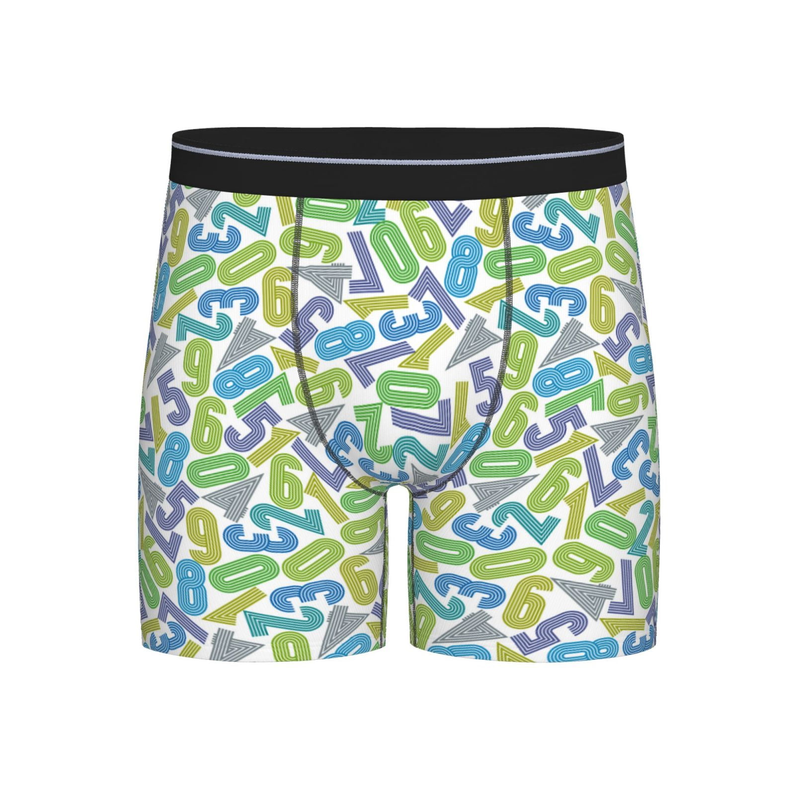 Mens Underwear, Color Numbers Math Mens Underwear Boxer Briefs, Soft ...