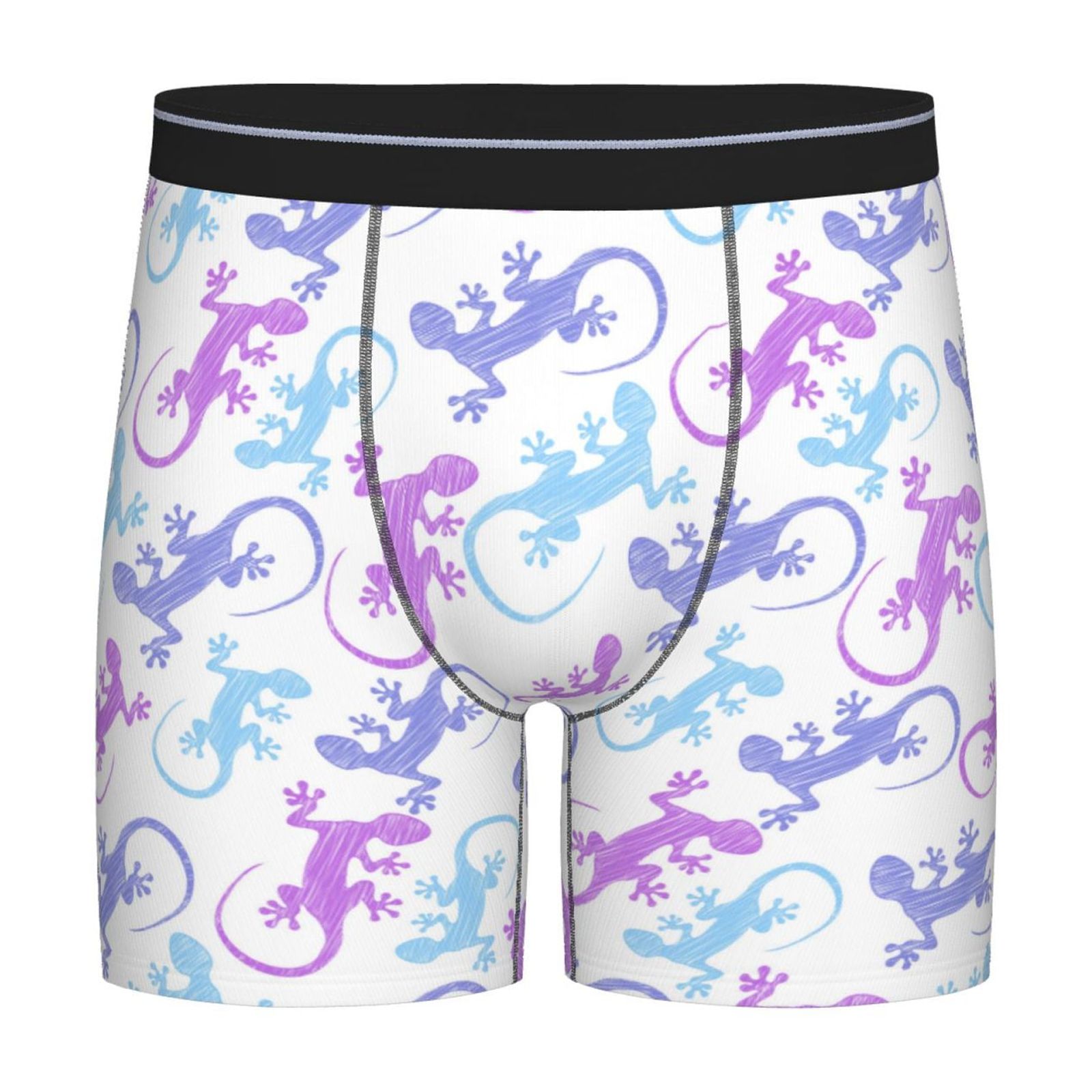 Mens Underwear, Color Sketch Cute Lizard Gecko_A Mens Underwear Boxer ...