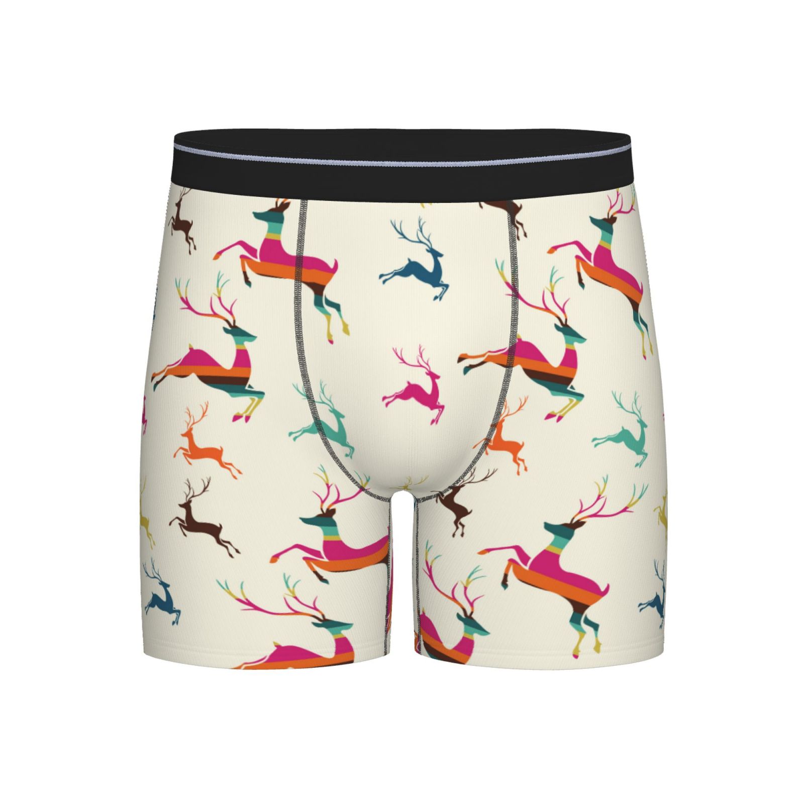 Mens Underwear, Colorful Elk Mens Underwear Boxer Briefs, Soft ...