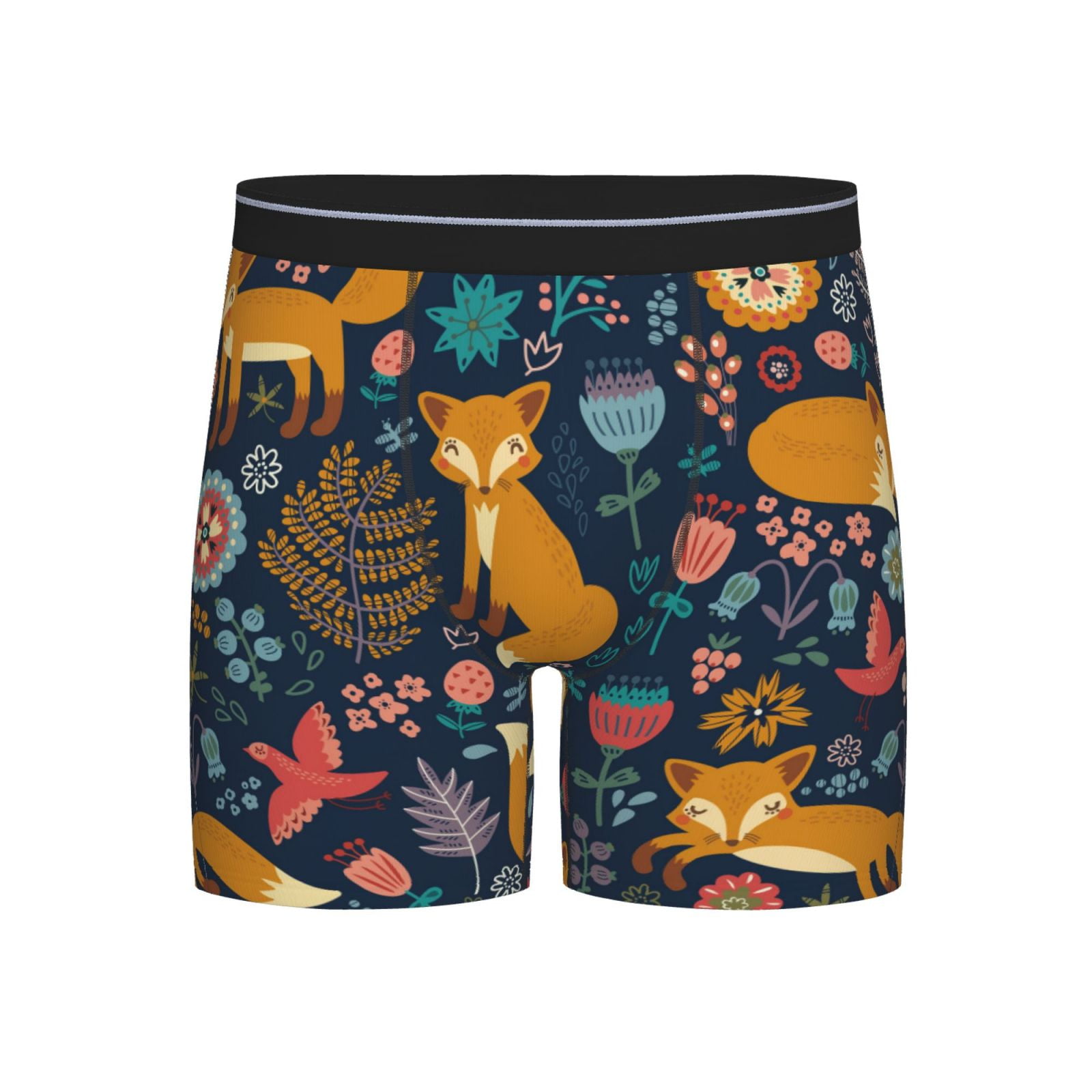 Mens Underwear, Colorful Fox Mens Underwear Boxer Briefs, Soft ...