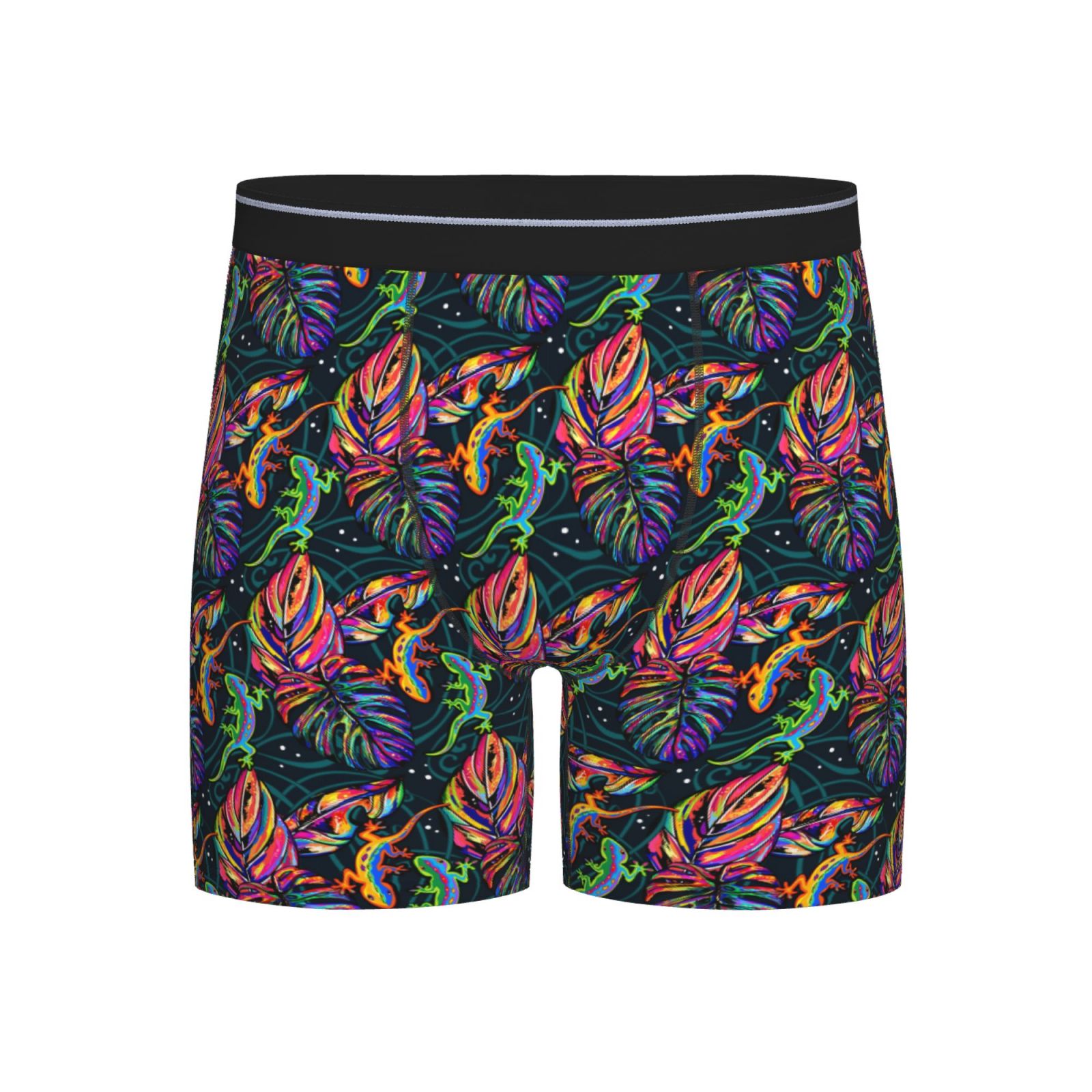 Mens Underwear, Colorful Gecko Cute Lizard Mens Underwear Boxer Briefs ...