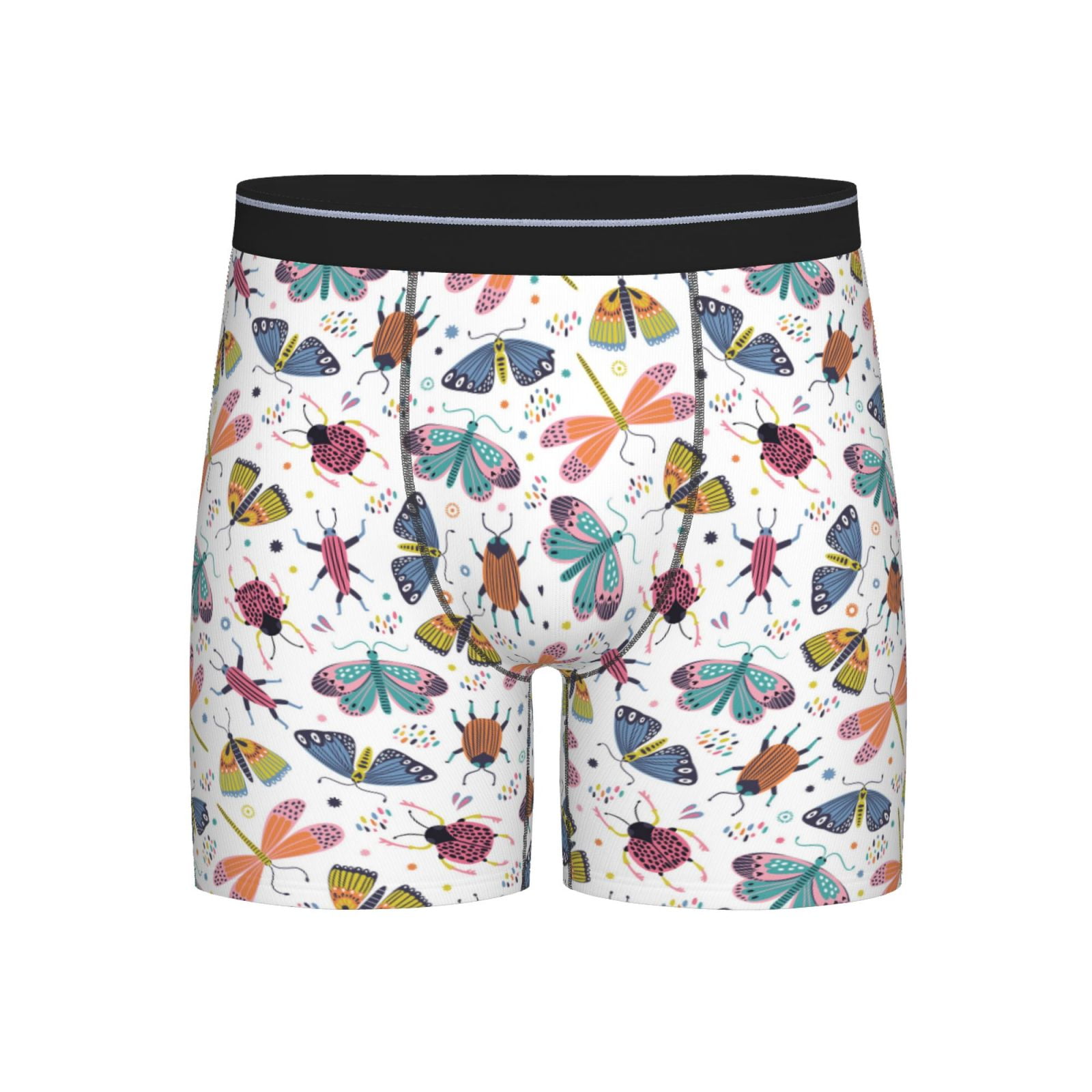 Mens Underwear, Colorful Insects Mens Underwear Boxer Briefs, Soft ...