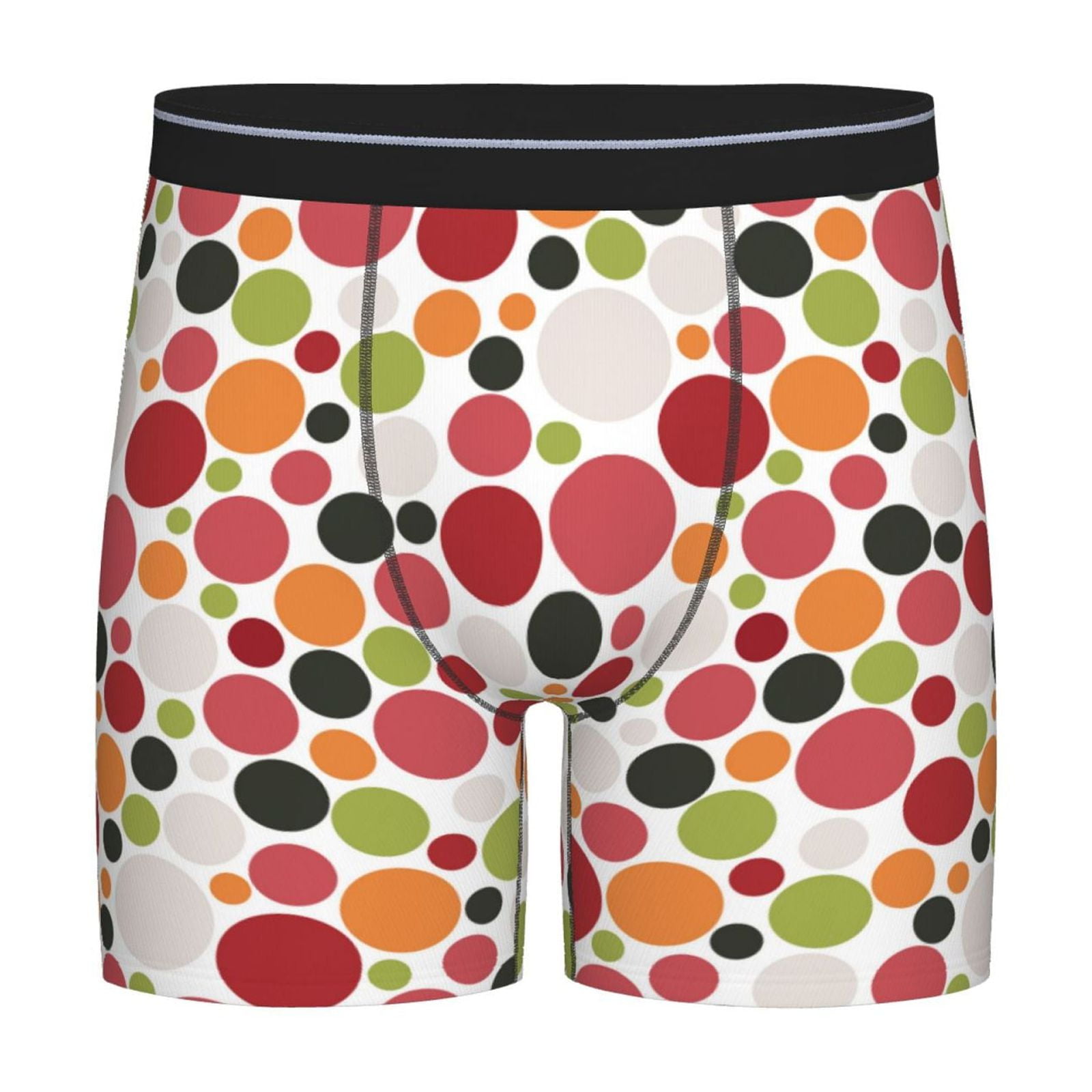 Mens Underwear, Coloured Dots Pattern Mens Underwear Boxer Briefs, Soft ...