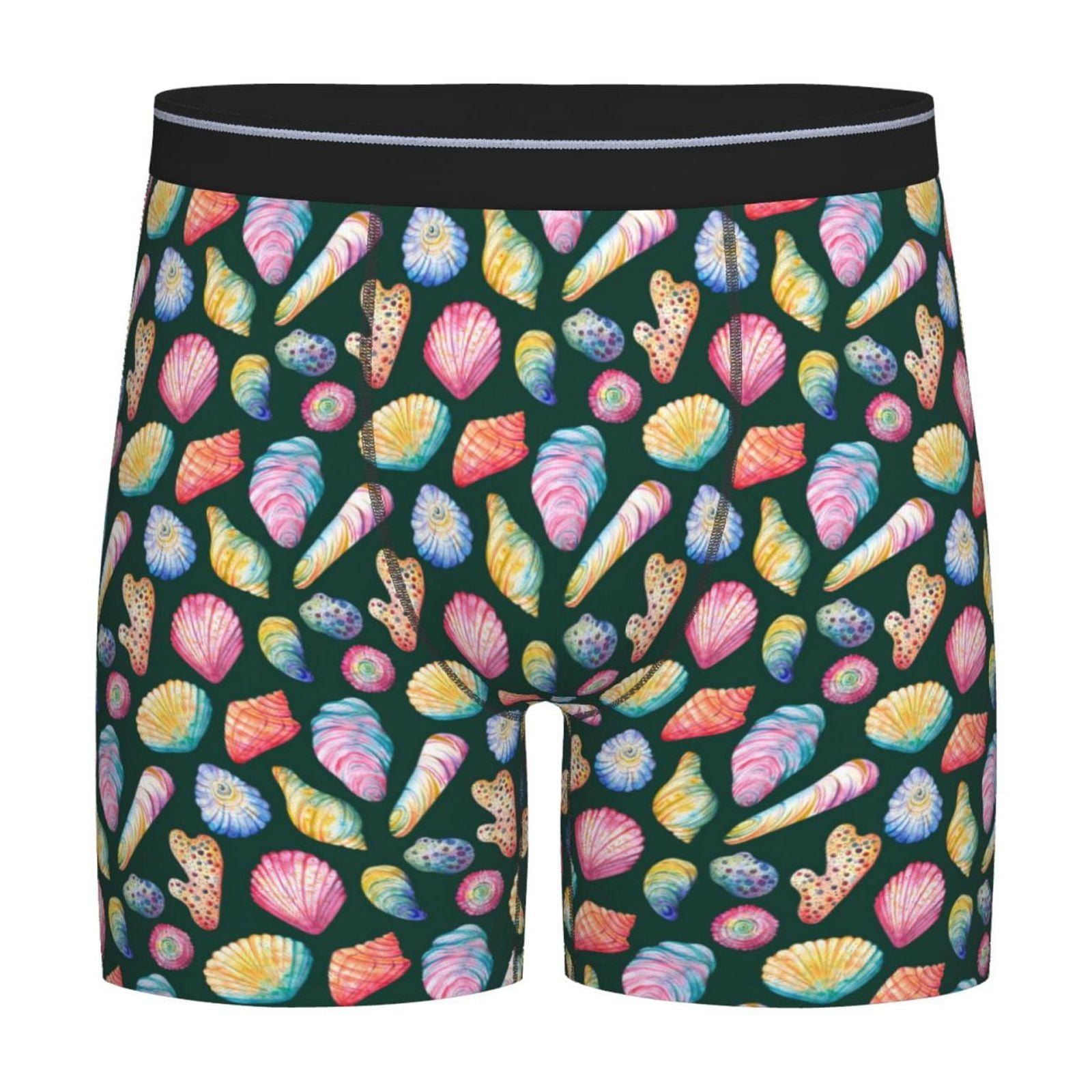 Mens Underwear, Colourful Conch Shell Mens Underwear Boxer Briefs, Soft ...