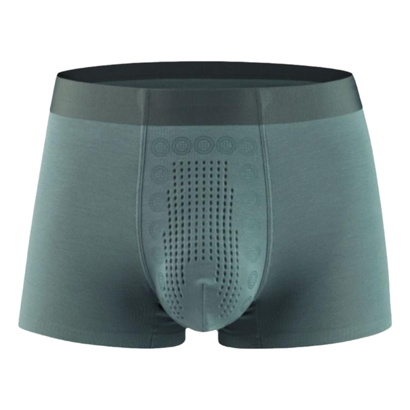 Mens Underwear Copper Fiber Negative Ion Solid Color Breathable Four ...