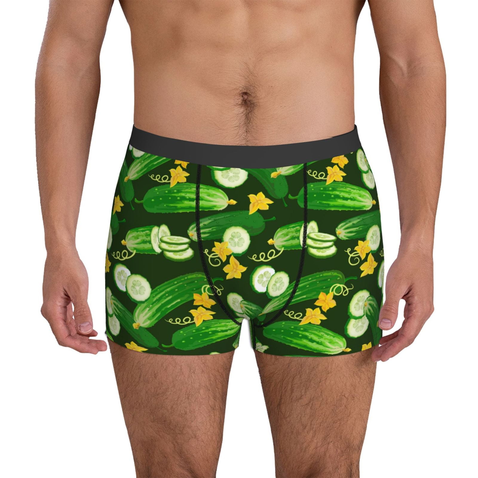 Mens Underwear, Cucumber Pattern leaf Sexy Mens Underwear Boxer Briefs ...