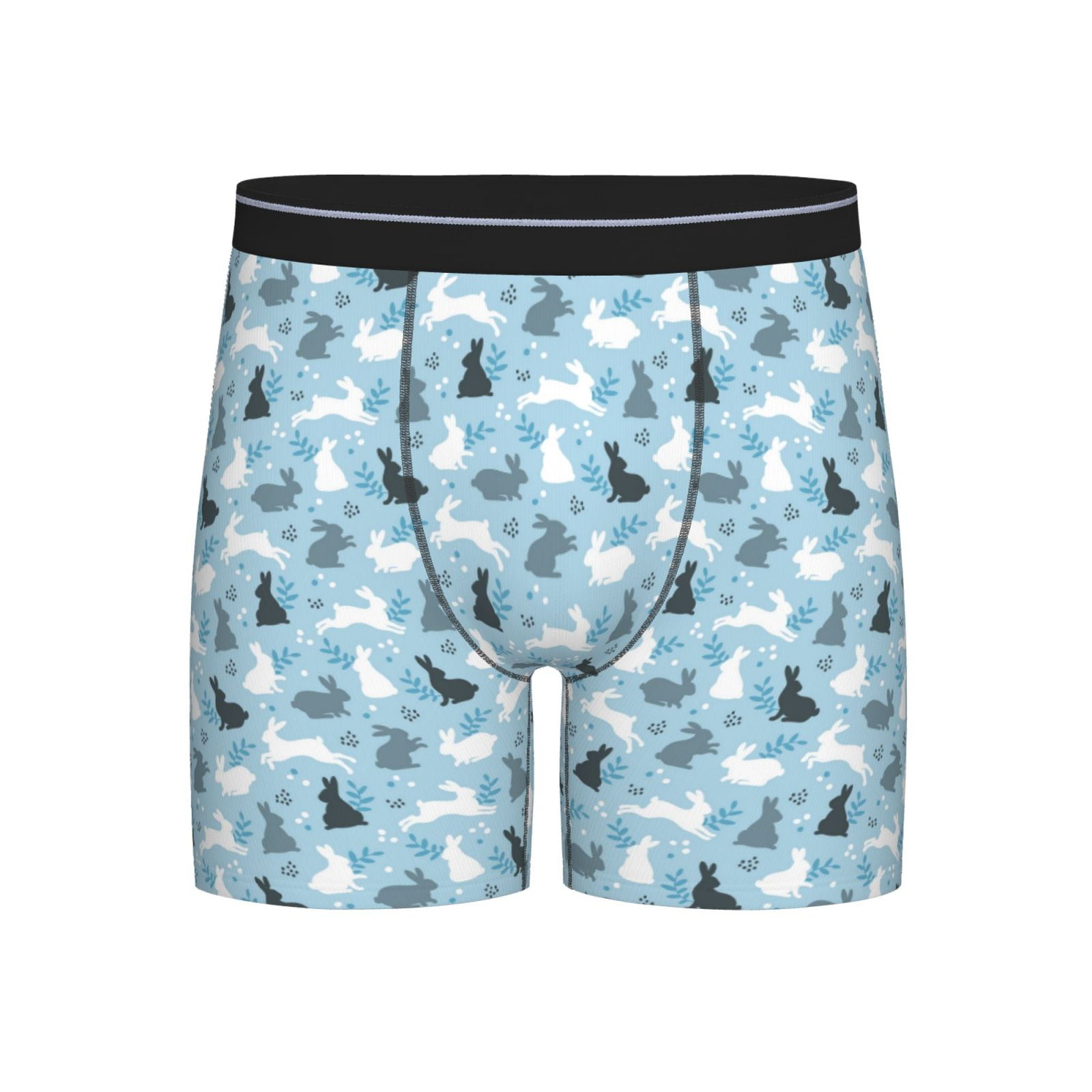 Mens Underwear, Cute Cartoon Rabbit Funny Mens Underwear Boxer Briefs ...