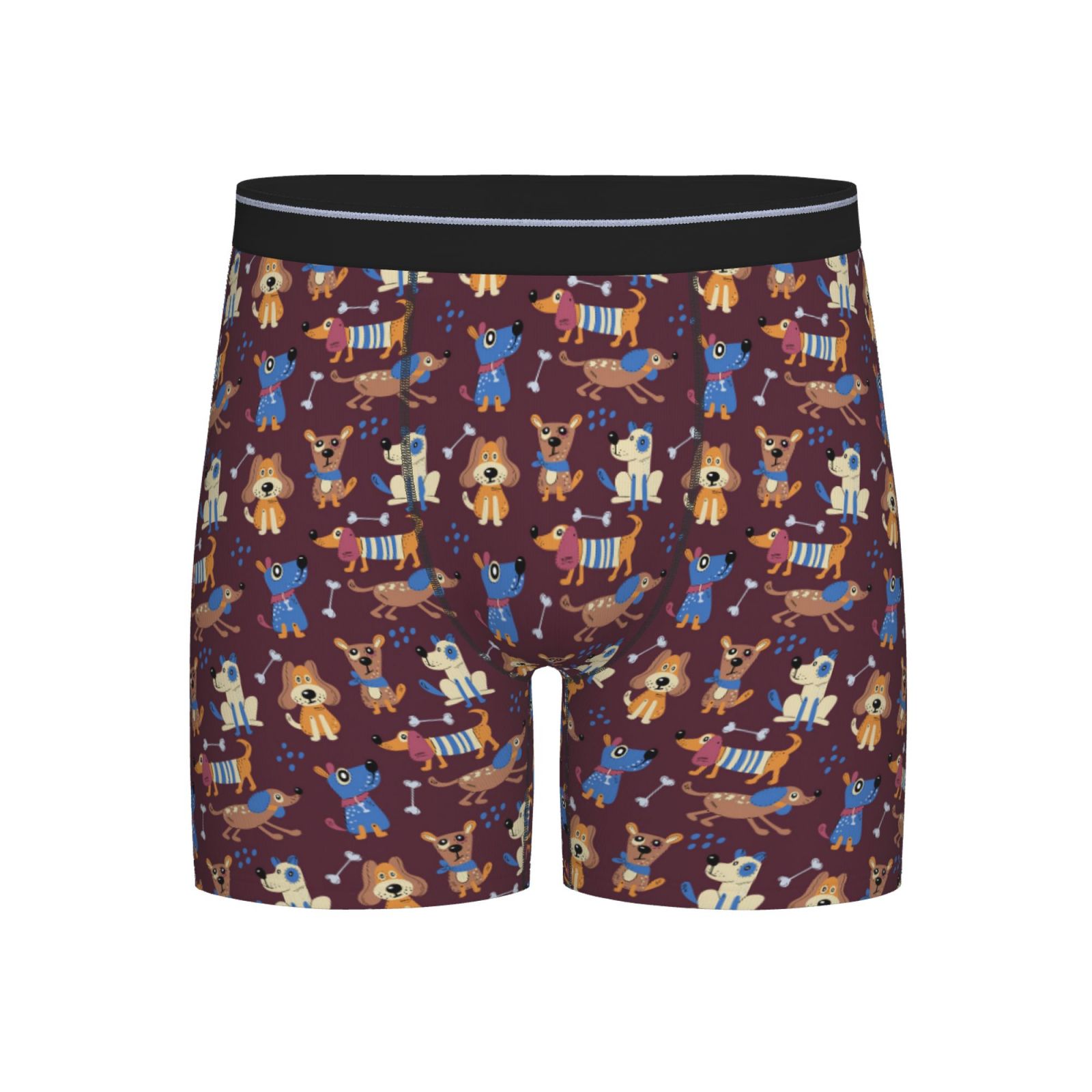 Mens Underwear, Cute Dog Puppy Bone Mens Underwear Boxer Briefs, Soft ...