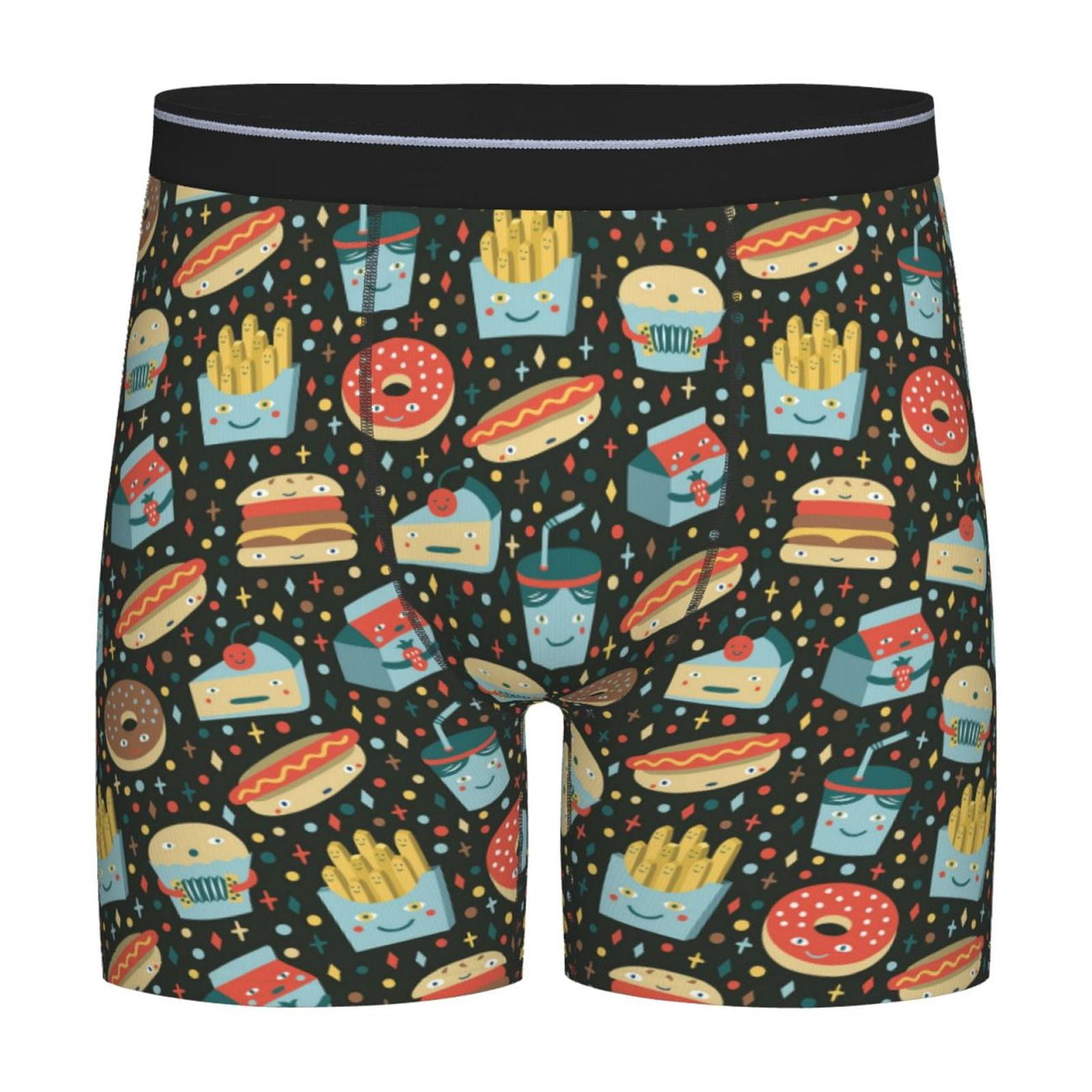 Mens Underwear, Cute Food Chip Donuts Mens Underwear Boxer Briefs, Soft ...