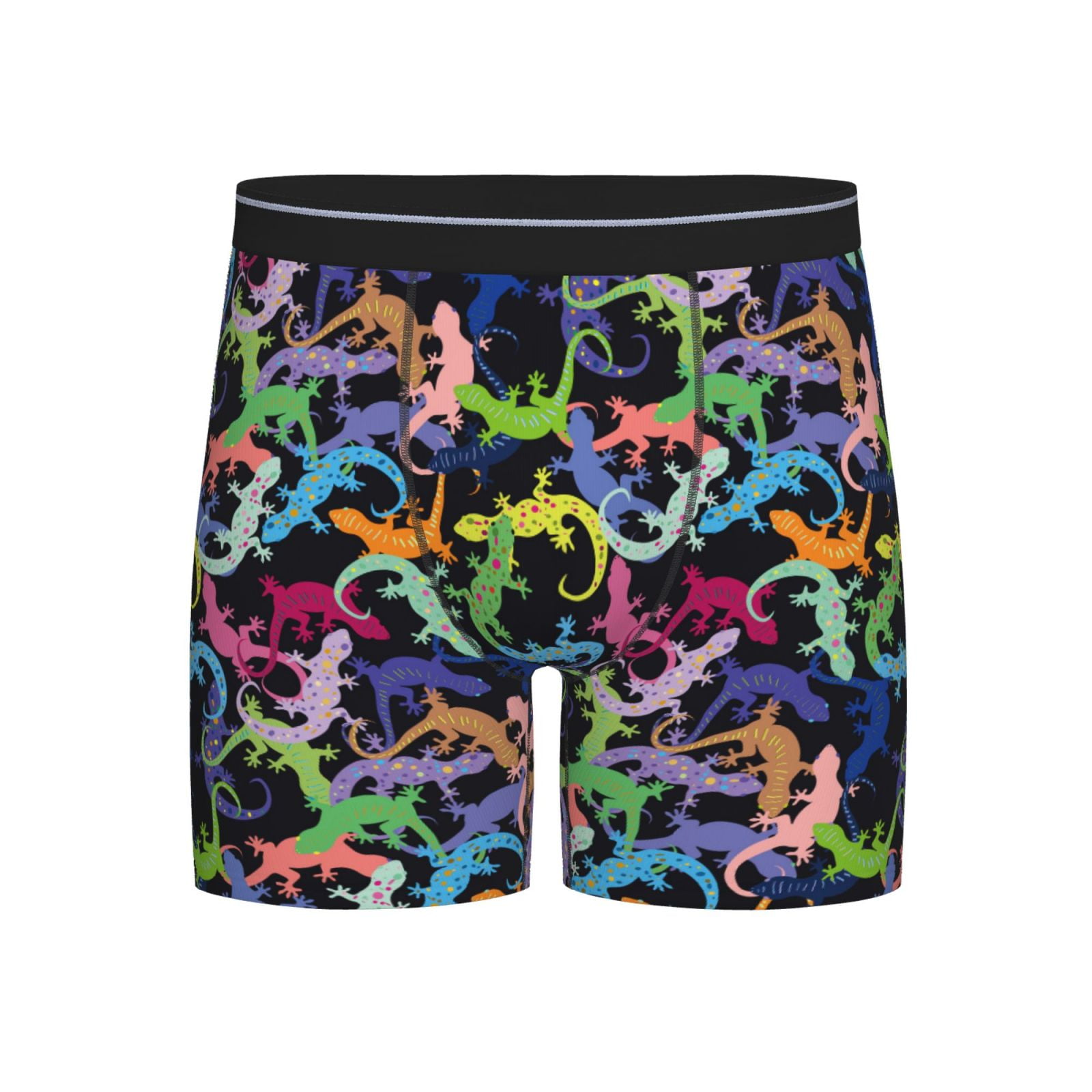 Mens Underwear, Cute Gecko Lizard Green Colorful Mens Underwear Boxer ...