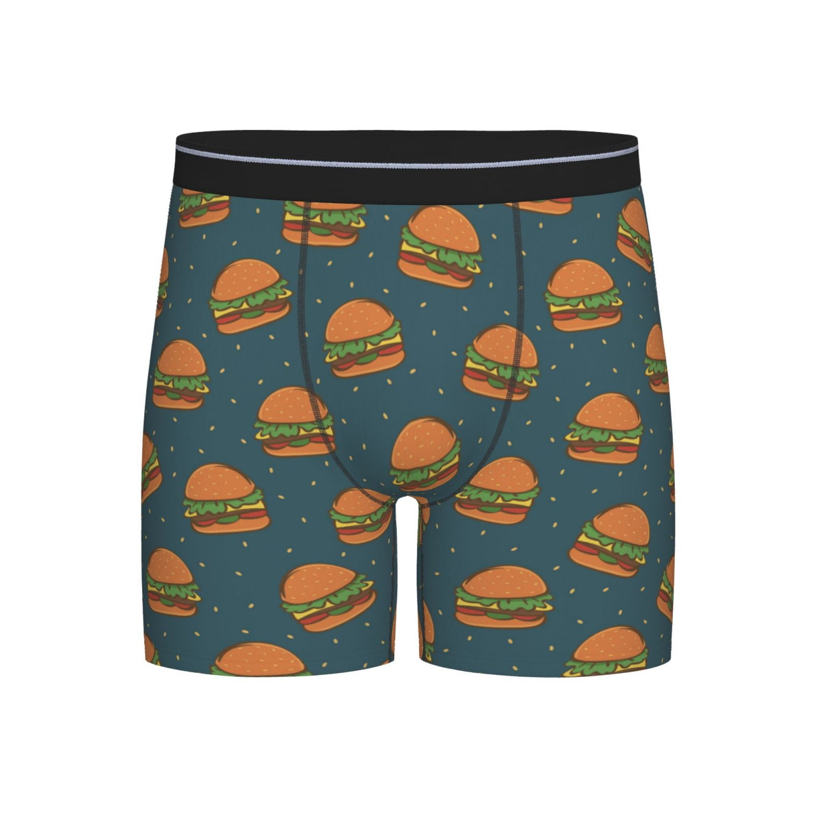 Mens Underwear, Cute Hamburger Sesame Mens Underwear Boxer Briefs, Soft ...