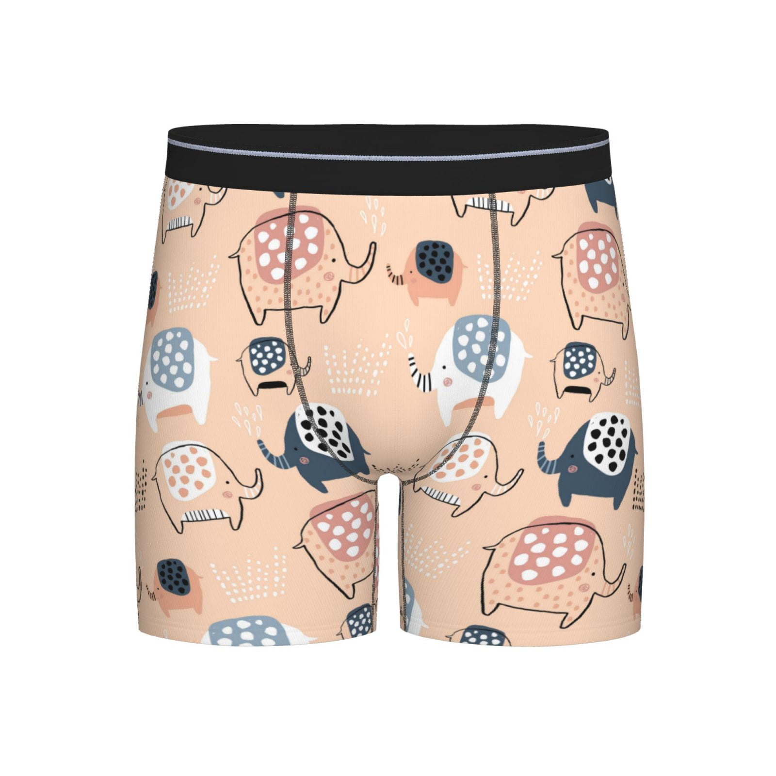 Mens Underwear, Cute Ink Drawn Elephants Mens Underwear Boxer Briefs, Soft Breathable Underwear ...