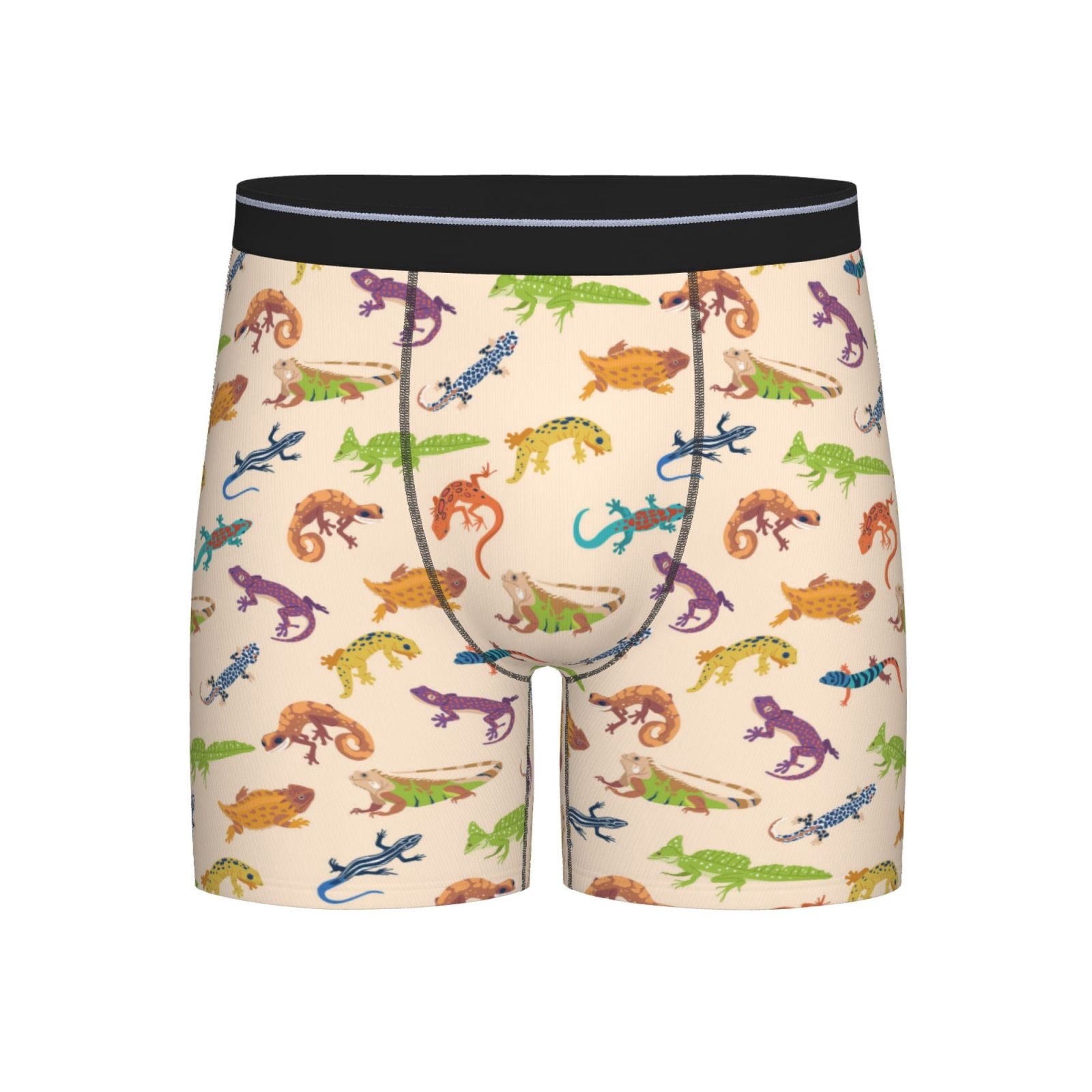 Mens Underwear, Cute Lizard Chameleon Gecko Mens Underwear Boxer Briefs ...