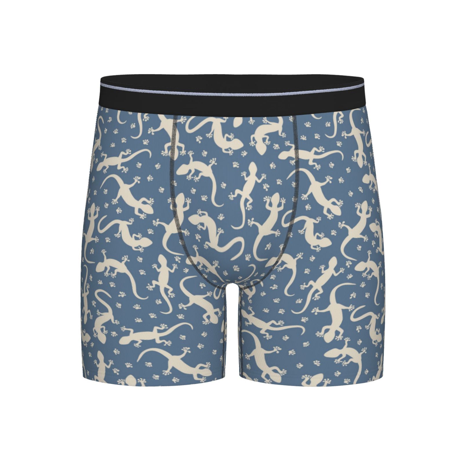 Mens Underwear, Cute Lizard Gecko Footprints Mens Underwear Boxer ...