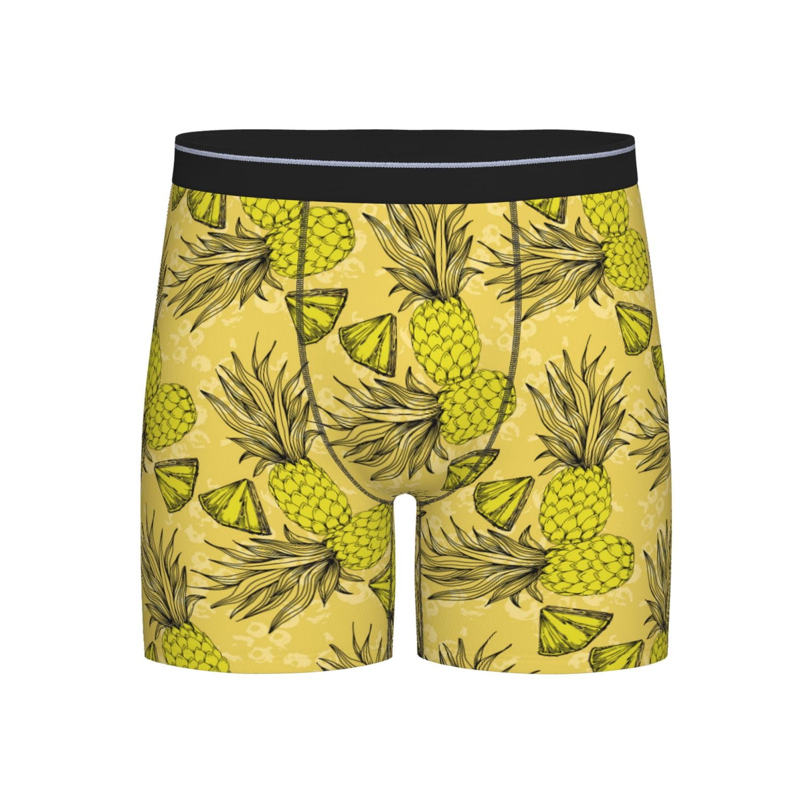 Mens Underwear, Cute Pineapple Retro Yellow Mens Underwear Boxer Briefs ...