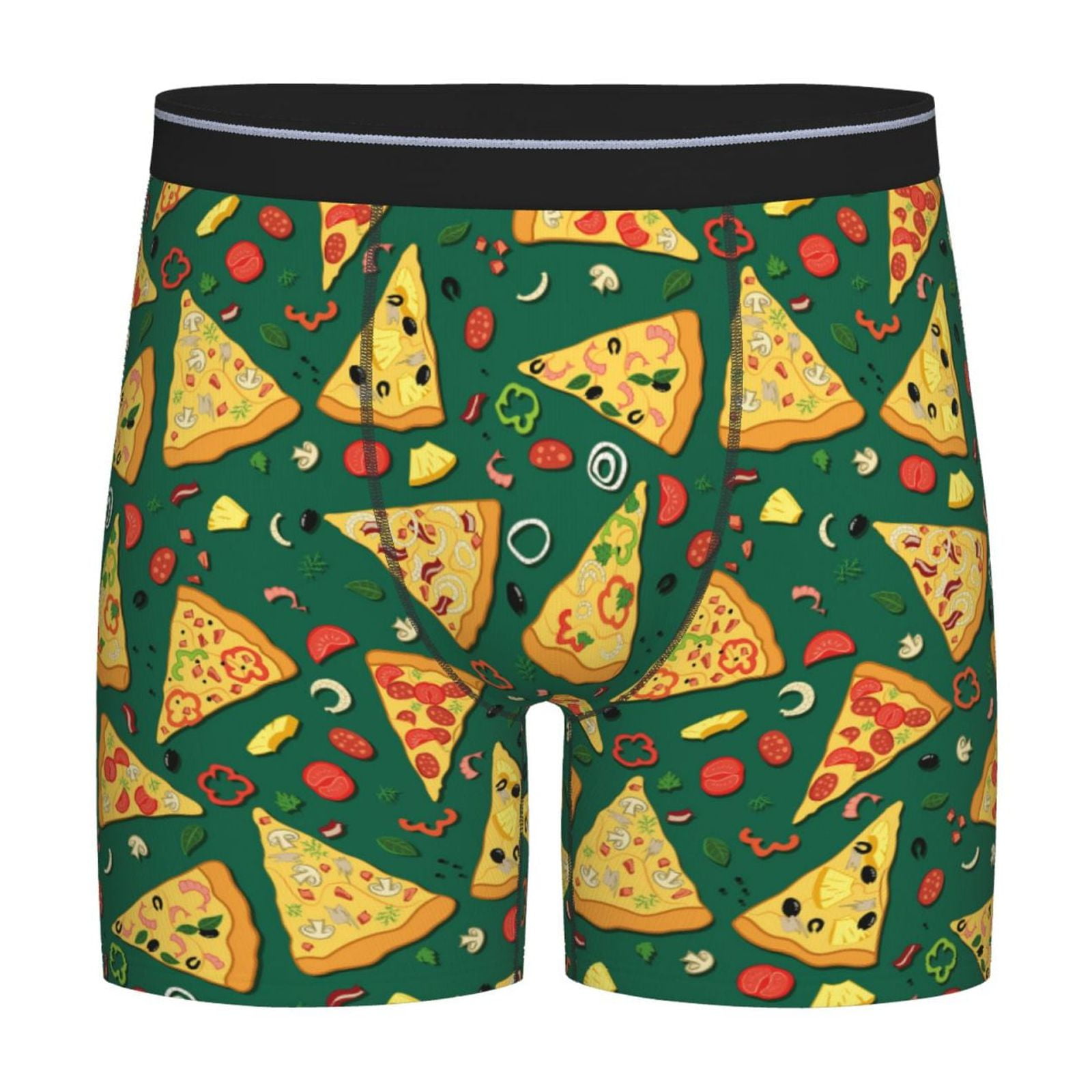 Mens Underwear, Cute Pizza Food Mens Underwear Boxer Briefs, Soft ...