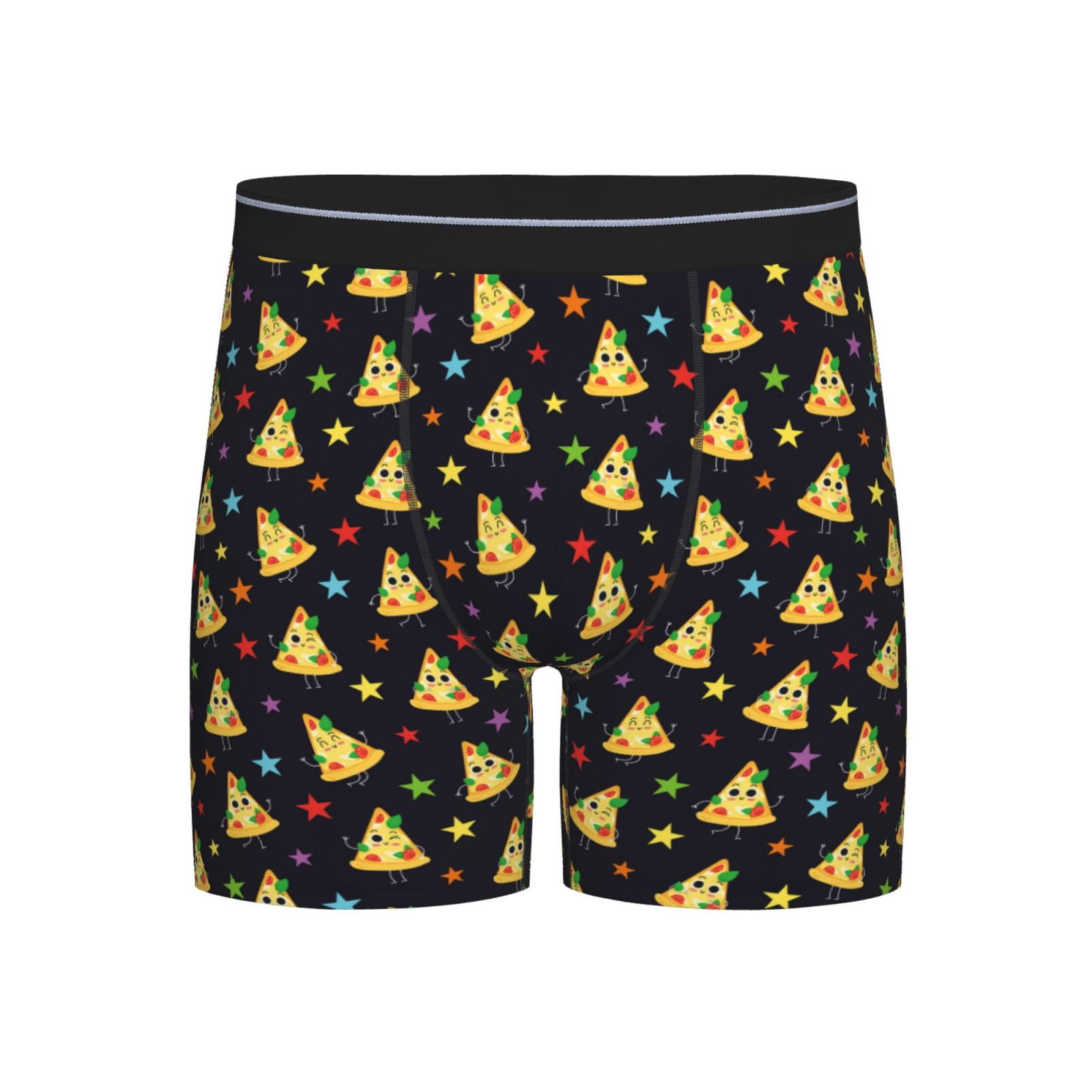 Mens Underwear, Cute Pizza Starry Sky Mens Underwear Boxer Briefs, Soft ...