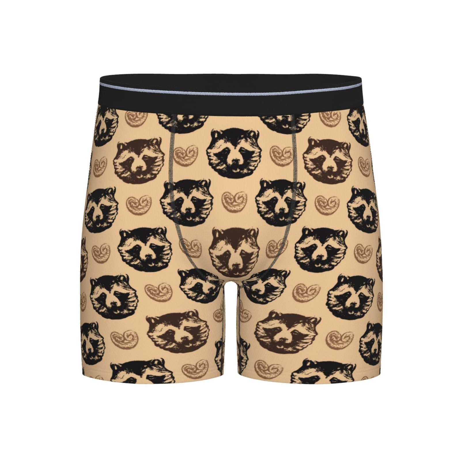 Mens Underwear, Cute Raccoon Love Mens Underwear Boxer Briefs, Soft ...